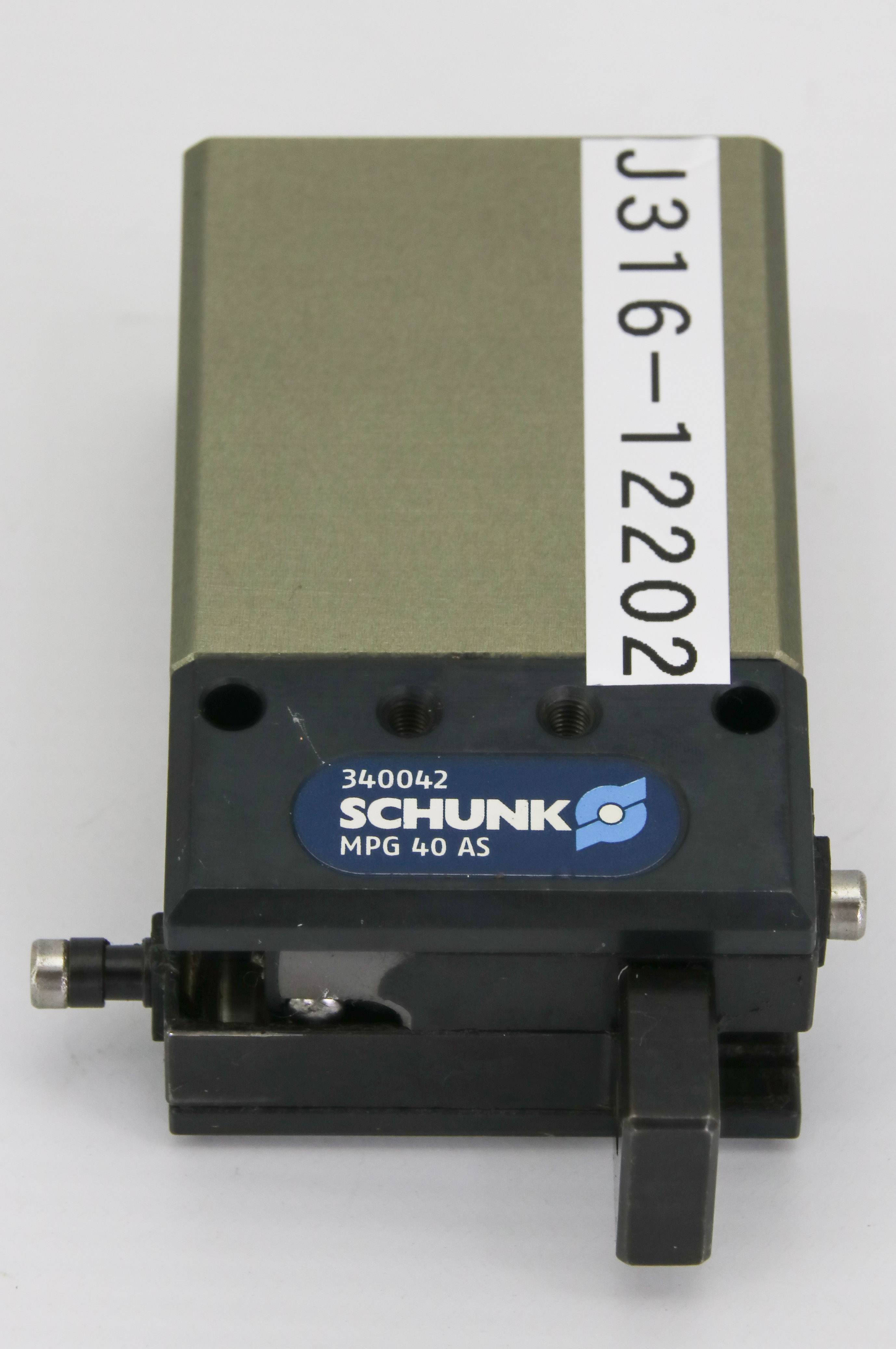 12202 SCHUNK 2 FINGER PARALLEL GRIPPER, P/N:340042 (PARTS) MPG 40 AS ...
