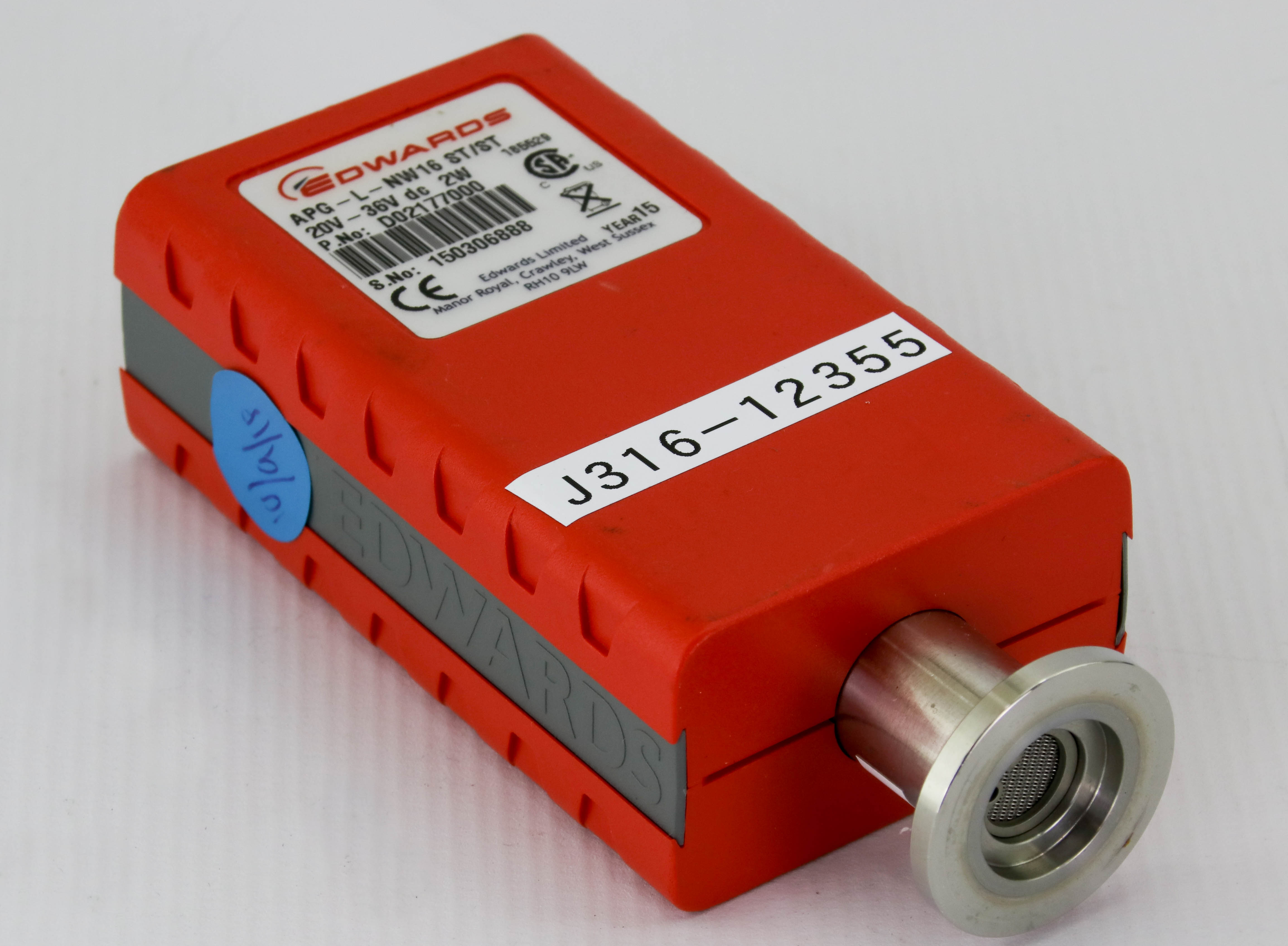 12355 EDWARDS ACTIVE PIRANI GAUGE, P/N: D02177000 APG-L-NW16 ST/ST ...