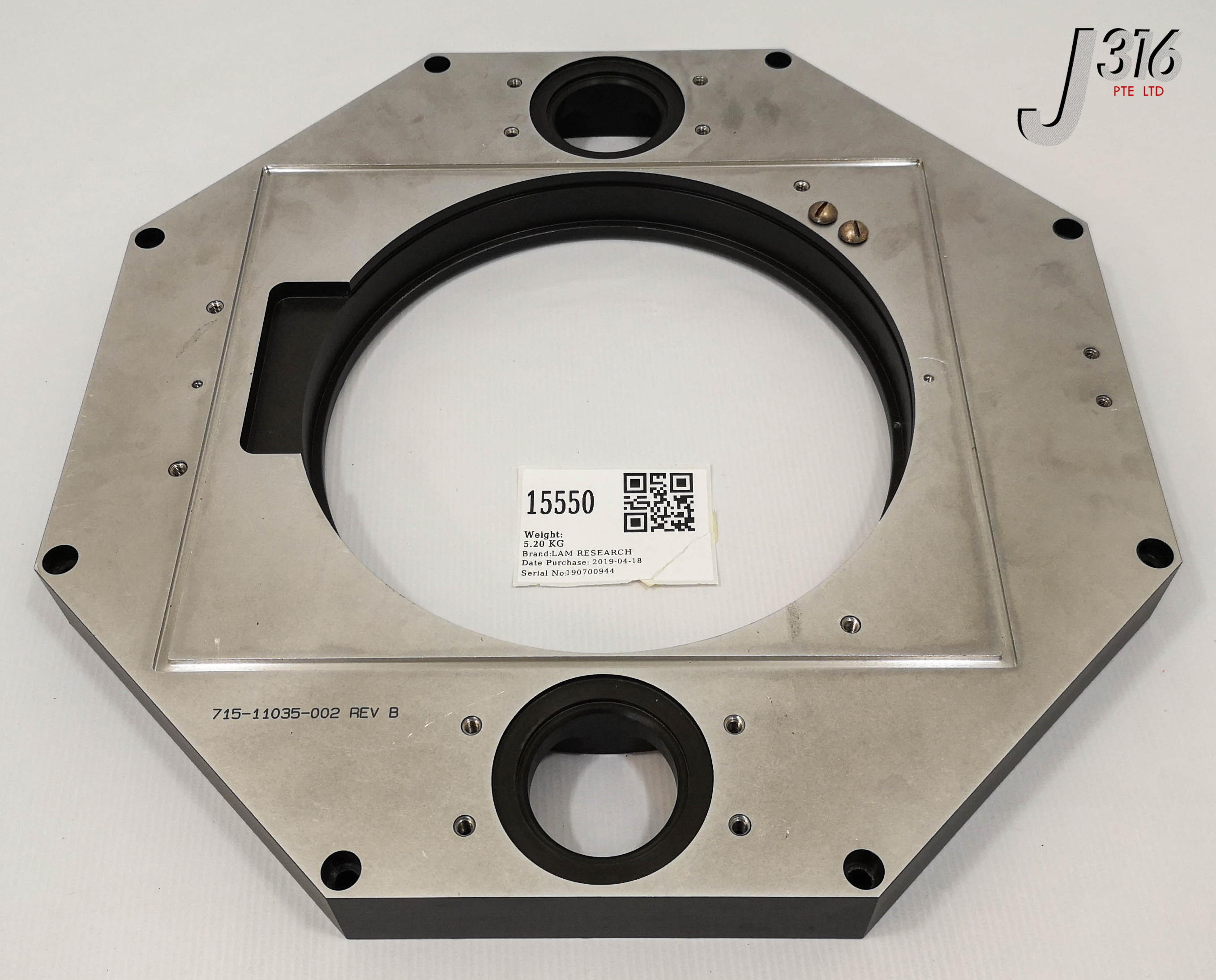 15550 LAM RESEARCH PLATE LOWER END CHAMBER BASE 715-11035-002 – J316Gallery