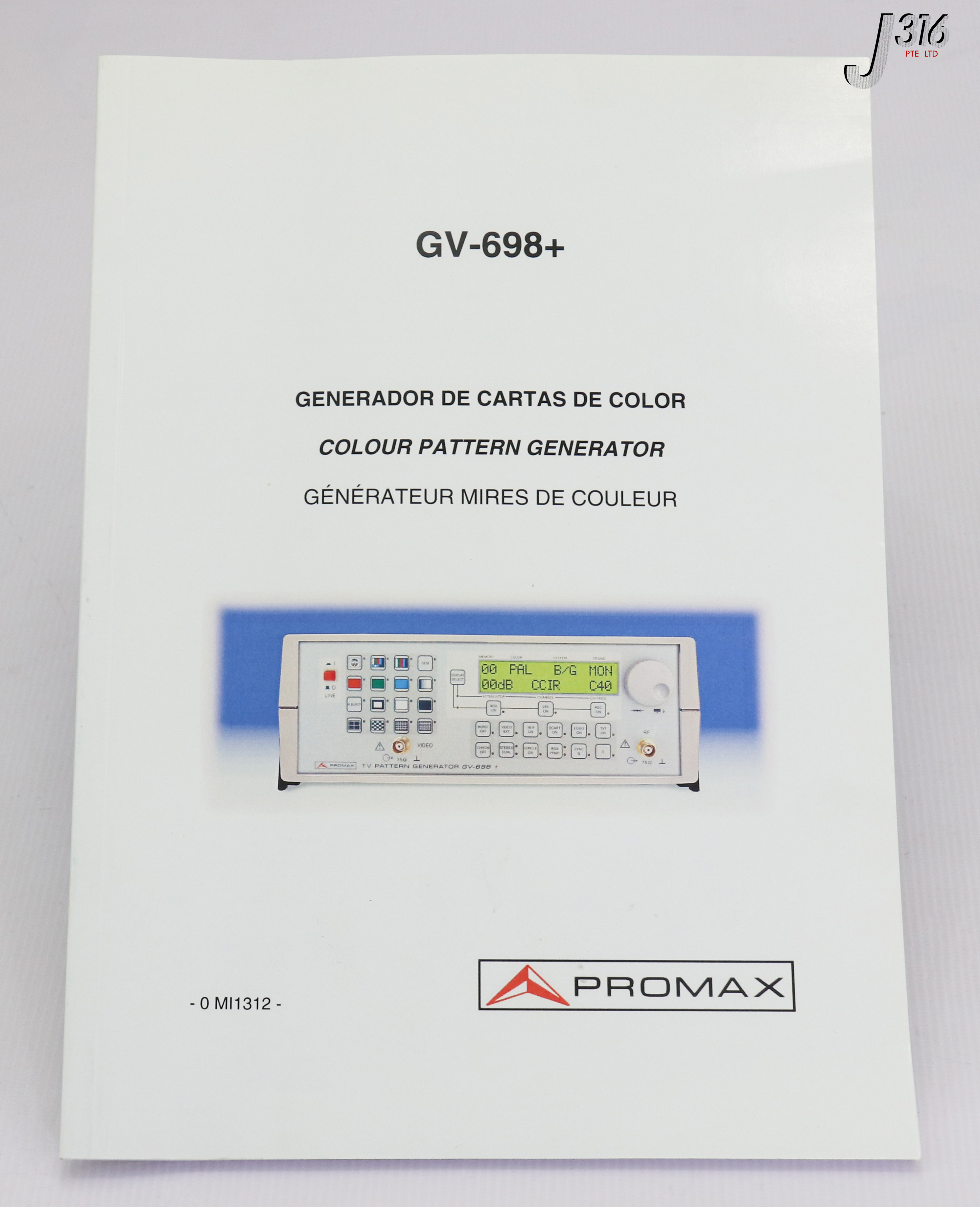 16432 PROMAX TV PATTERN GENERATOR GV698PE801 W/ INSTRUCTION MANUAL GV ...