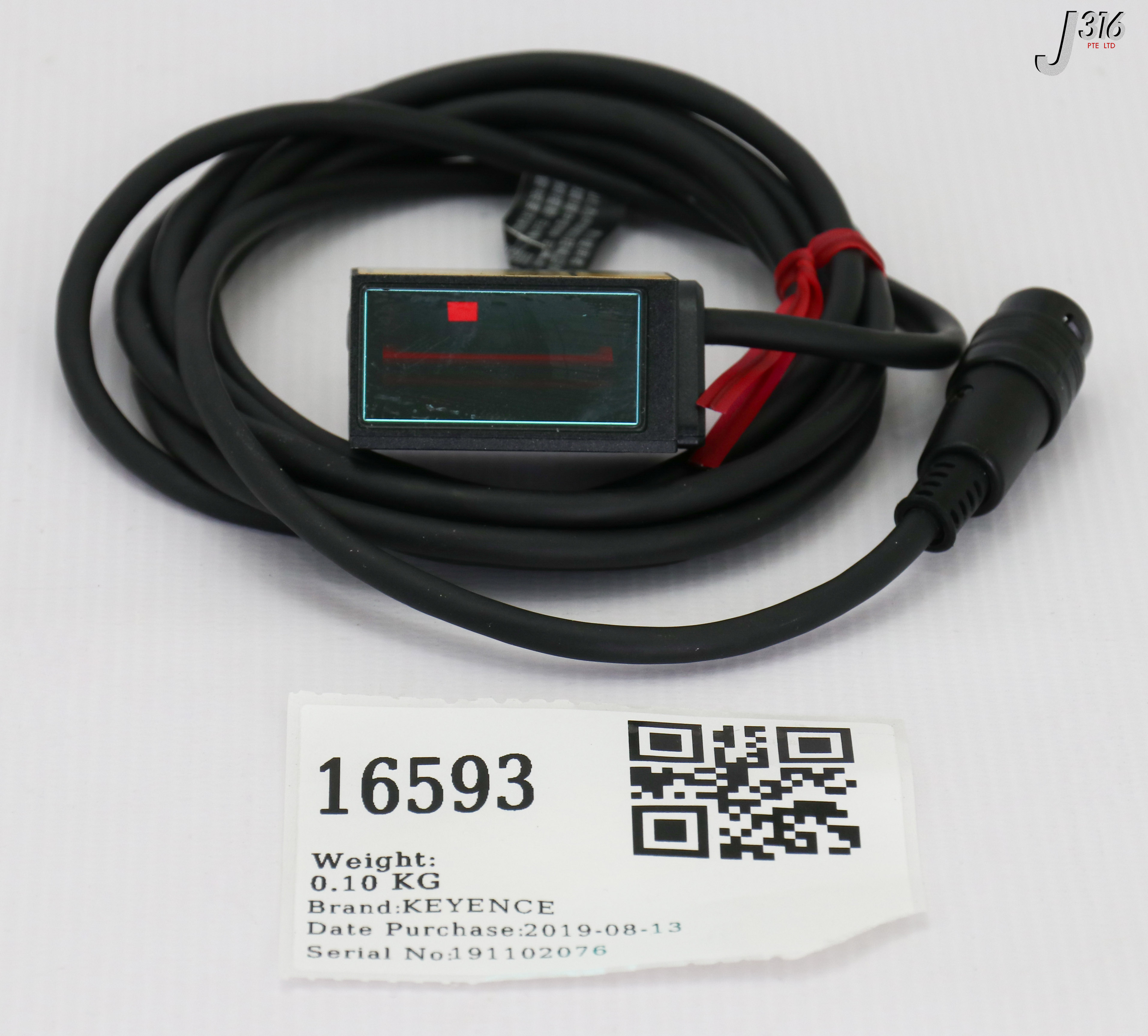 16593 KEYENCE COMPACT DIGITAL LASER HIGH-RESOLUTION BARCODE READER ...