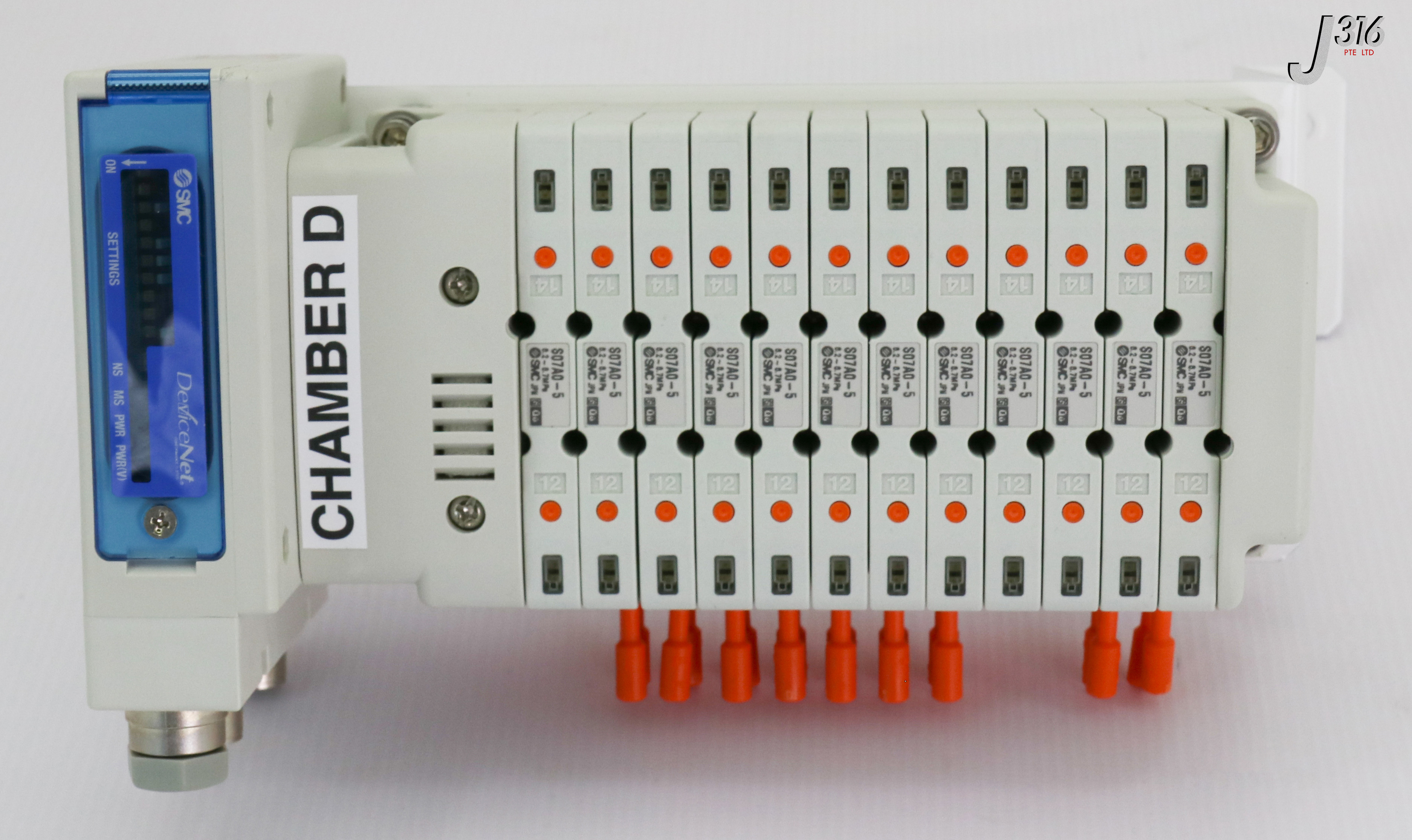 16856 SMC 12-SLOT PNEUMATIC MANIFOLD W/ EX260-SDN1-X178, S07A0-5 (NEW ...
