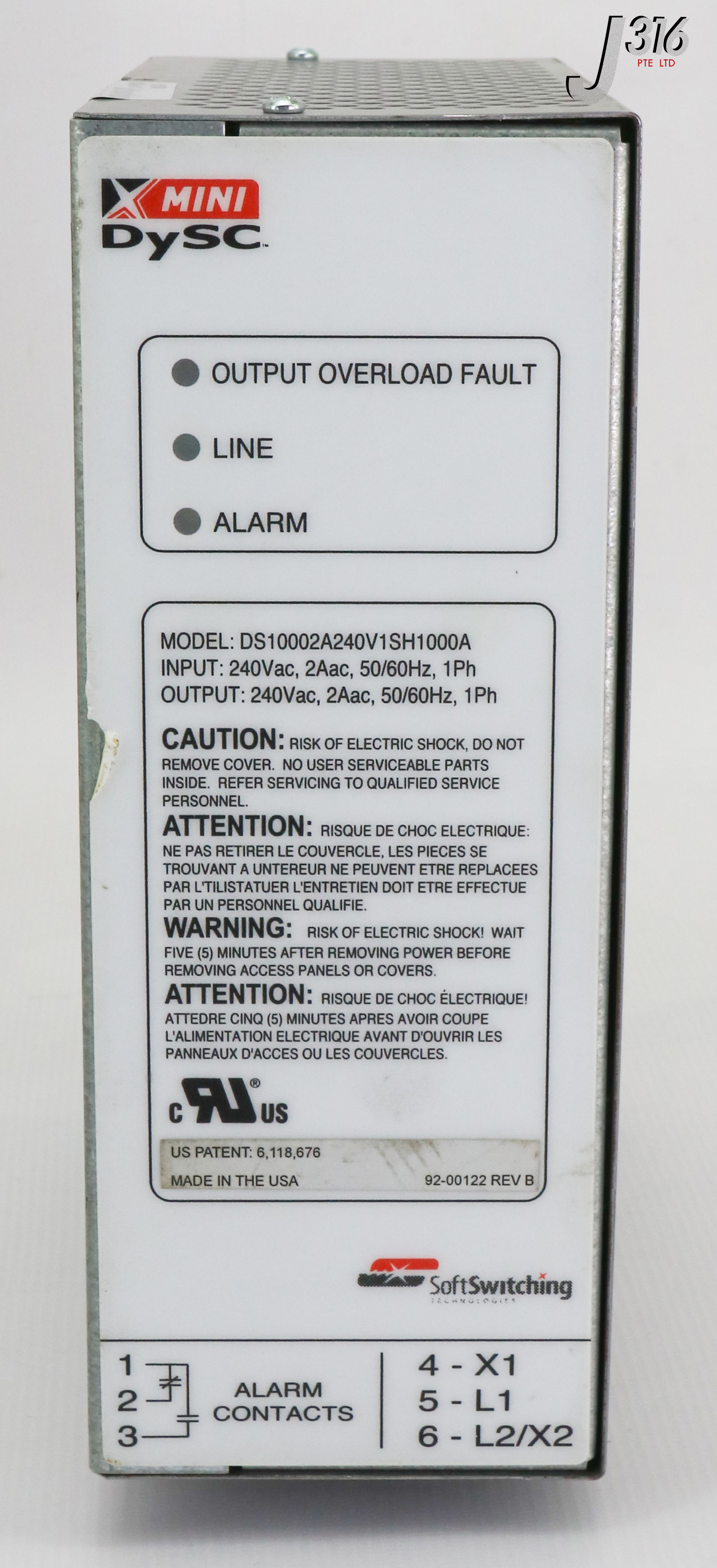 17003 MINIDYSC 2 AMP VOLTAGE SAG PROTECTOR, DS10002A240V1SH1000A 92 ...