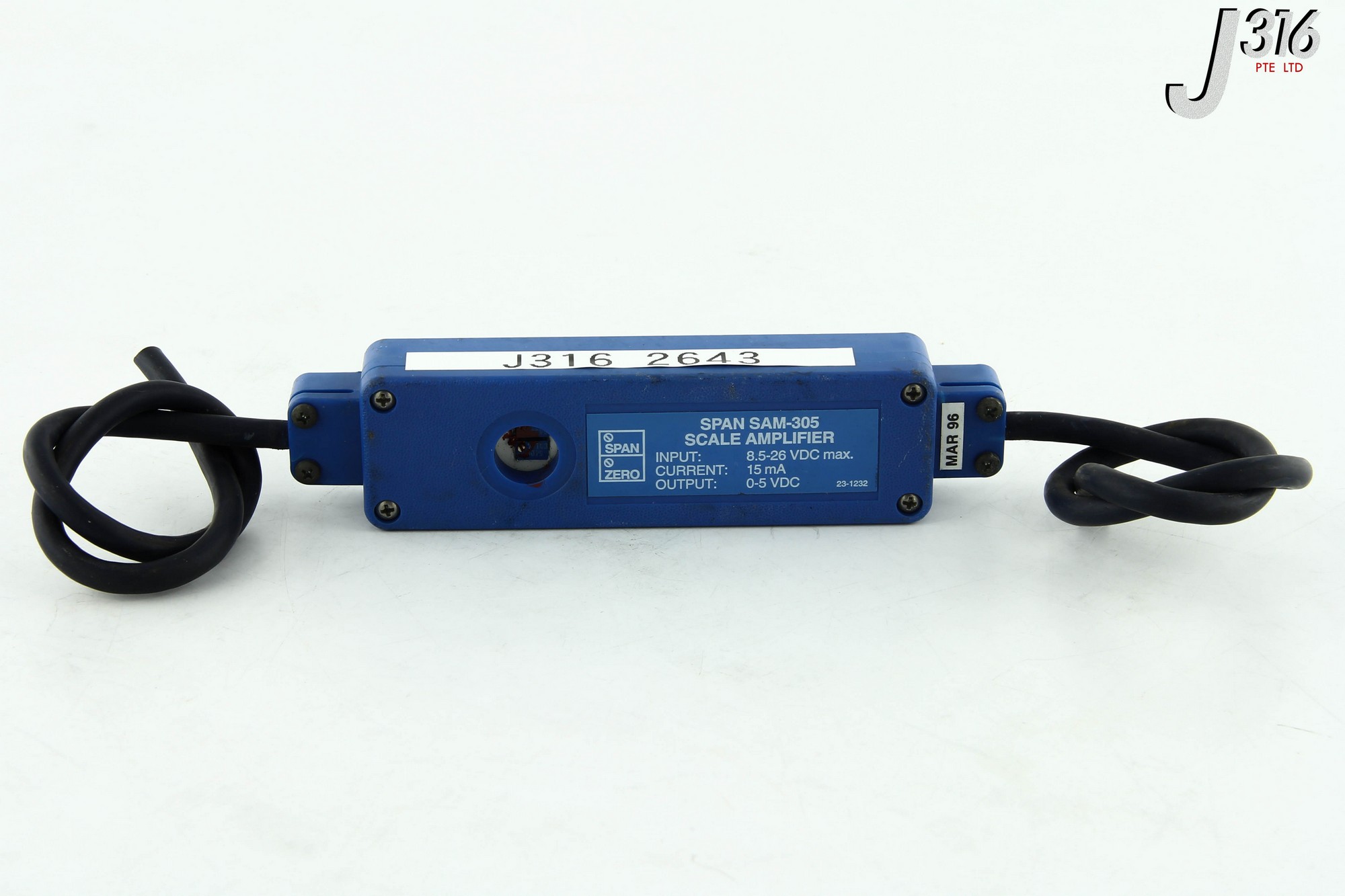 2643 SPAN GAS CYLINDER SCALE AMPLIFIER SAM-305 – J316Gallery