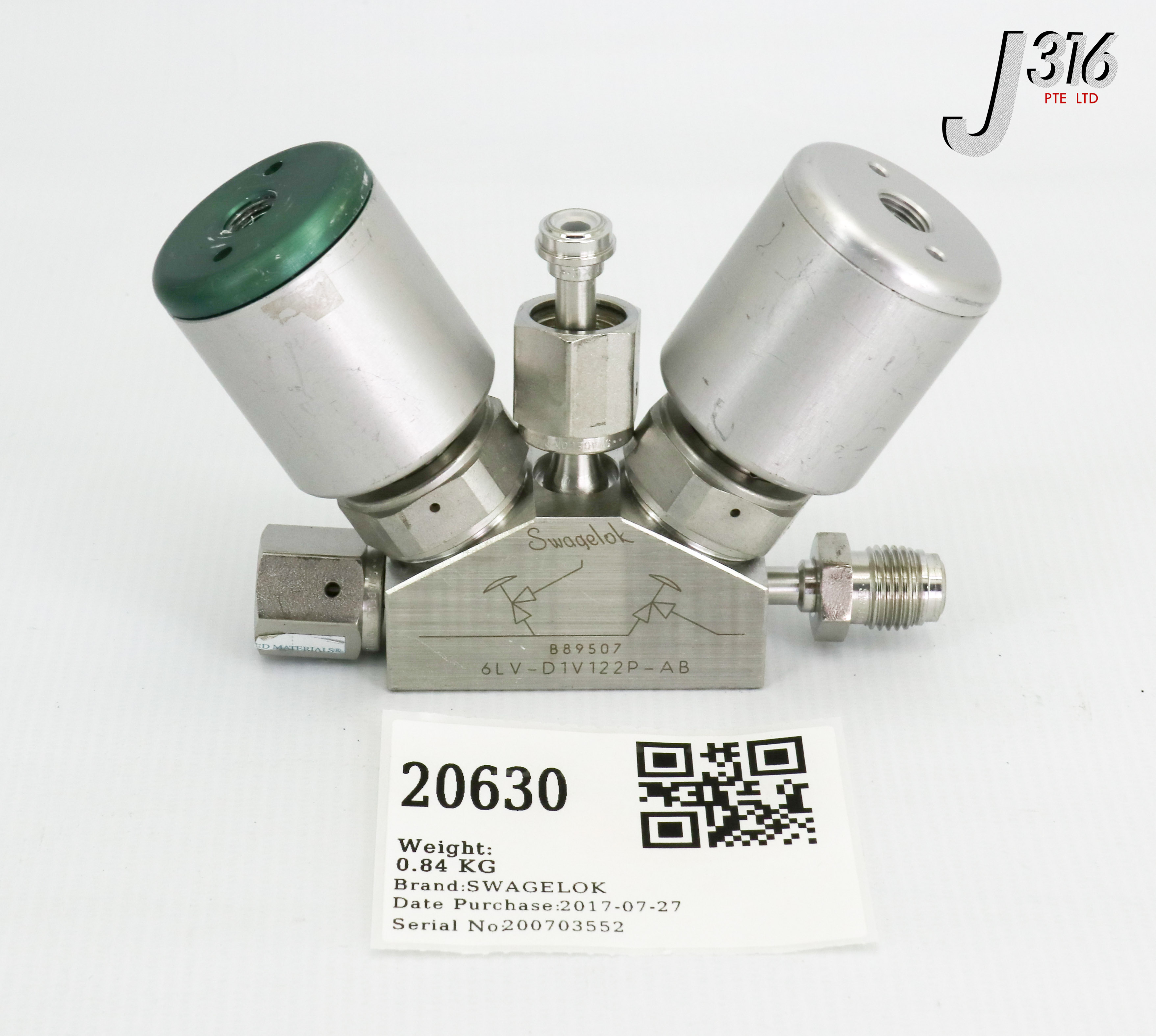 20630 SWAGELOK DIAPHRAGM BLOCK VALVE 6LV-D1V122P-AB – J316Gallery