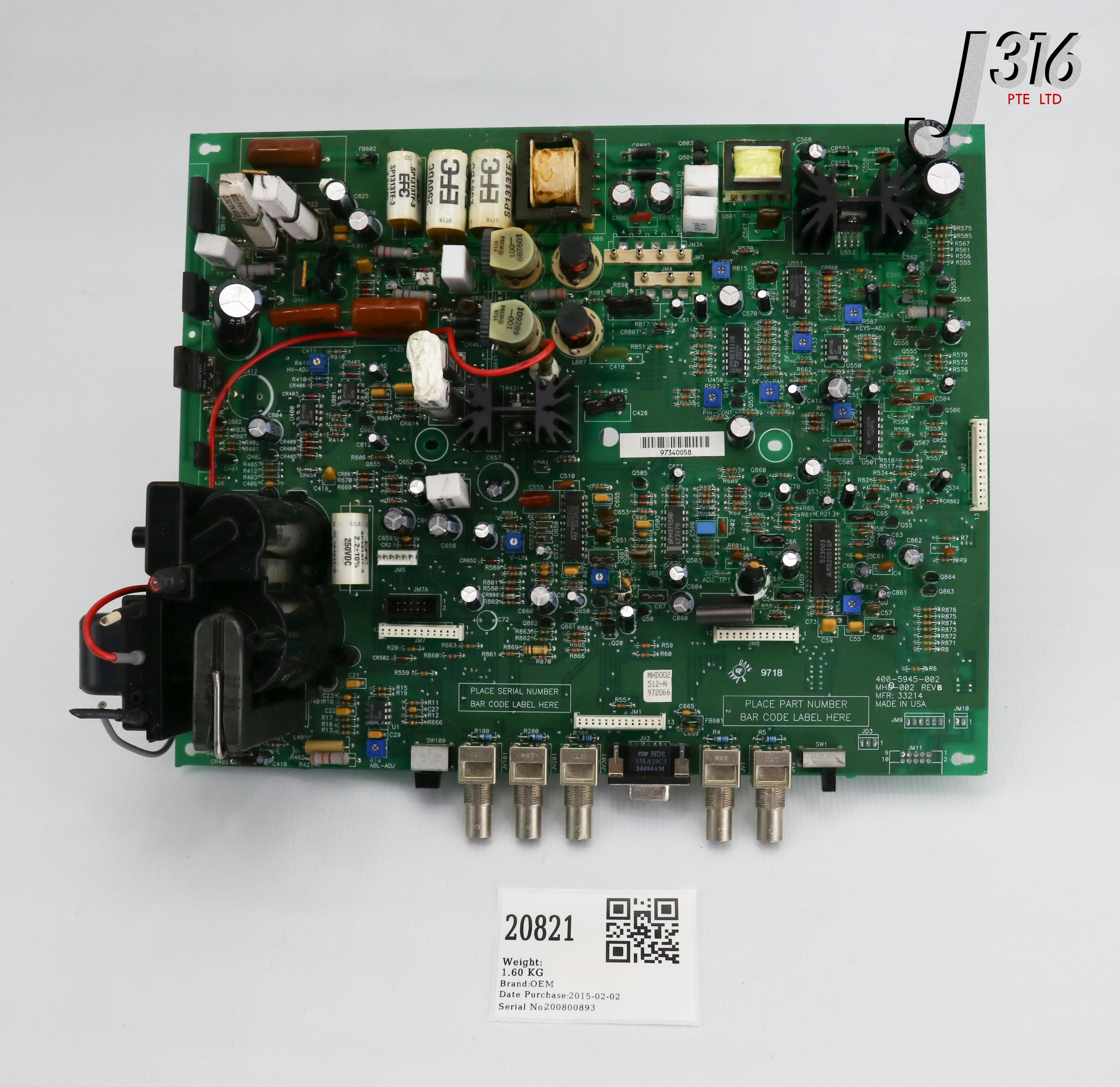 20821 OEM PCB ASSY, 400-5945-002 (PARTS) MHD-002 – J316Gallery