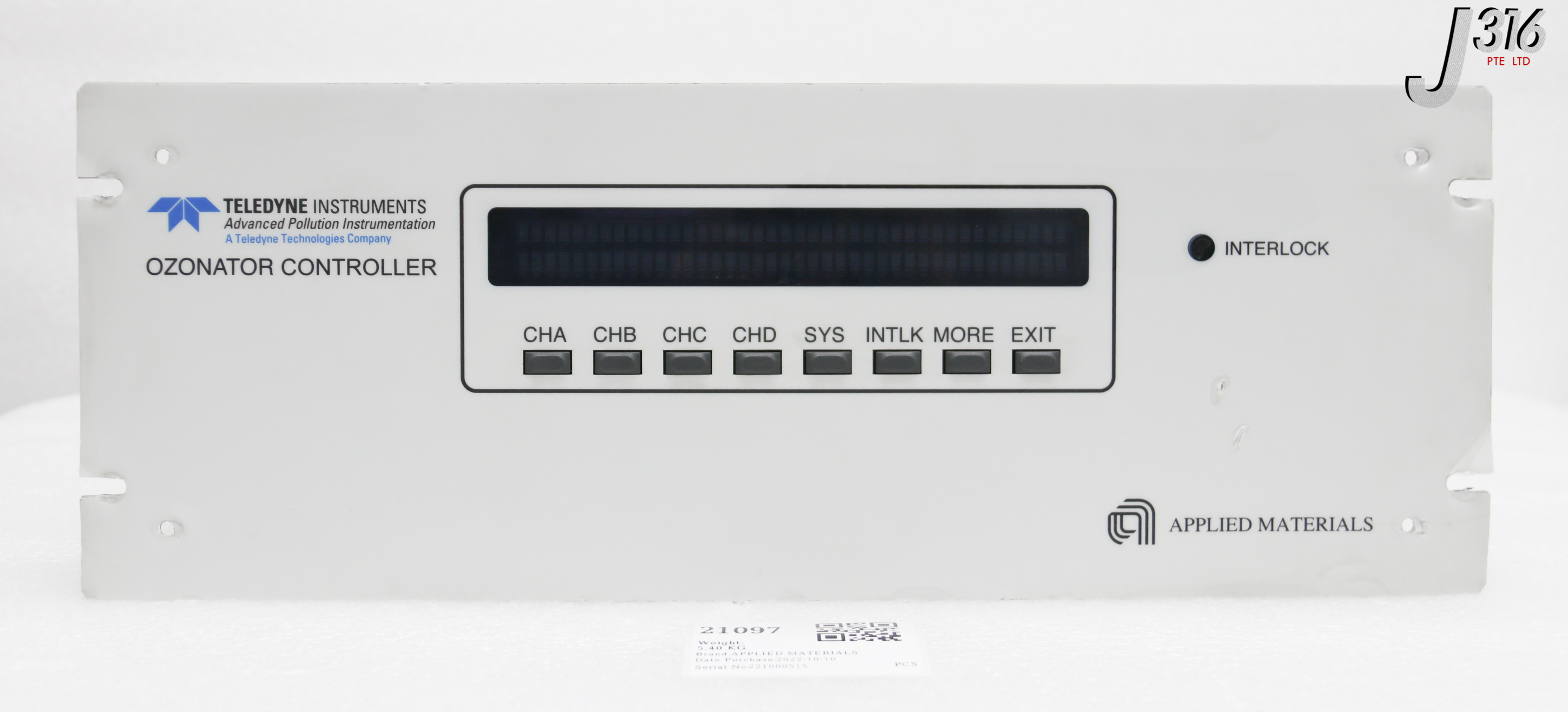 21097 APPLIED MATERIALS API-TELEDYNE OZONATOR CONTROLLER,100-240V, 50 ...
