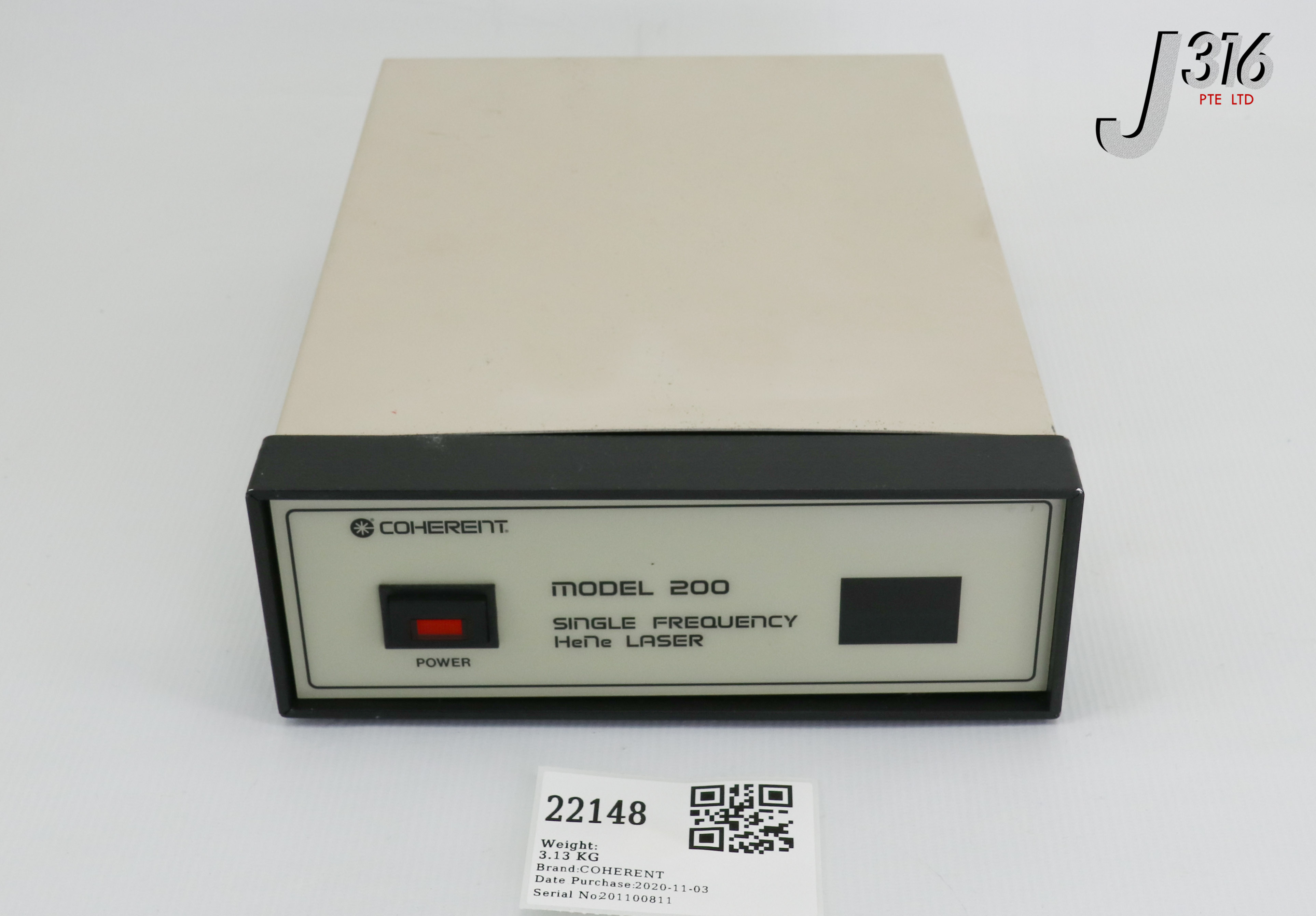 22148 COHERENT SINGLE FREQUENCY HENE LASER, 5069-001-PV 200 – J316Gallery
