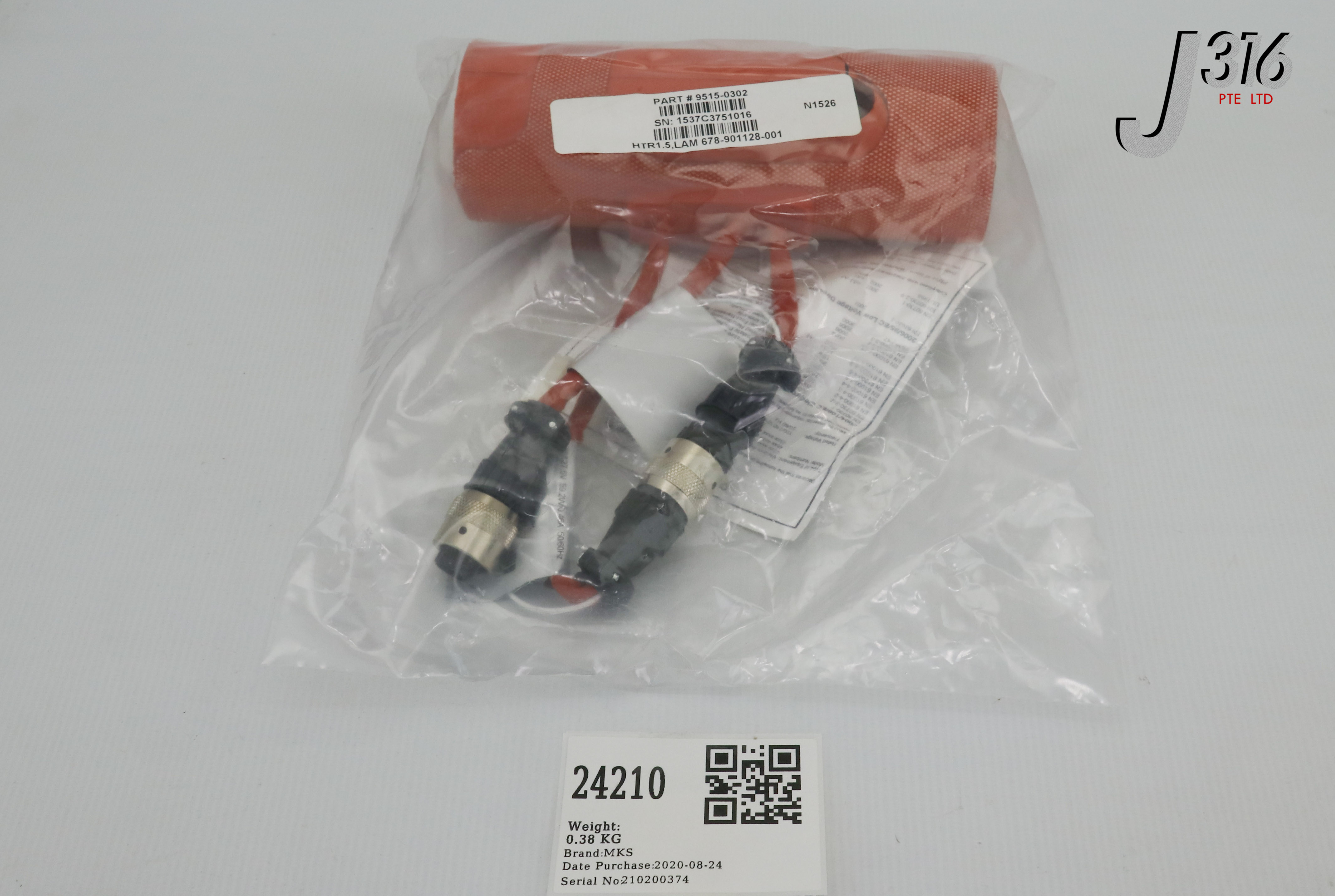 24210 MKS HEATER JACKET 208V LAM 2300, 678-901128-001 (NEW) 9515-0302 ...