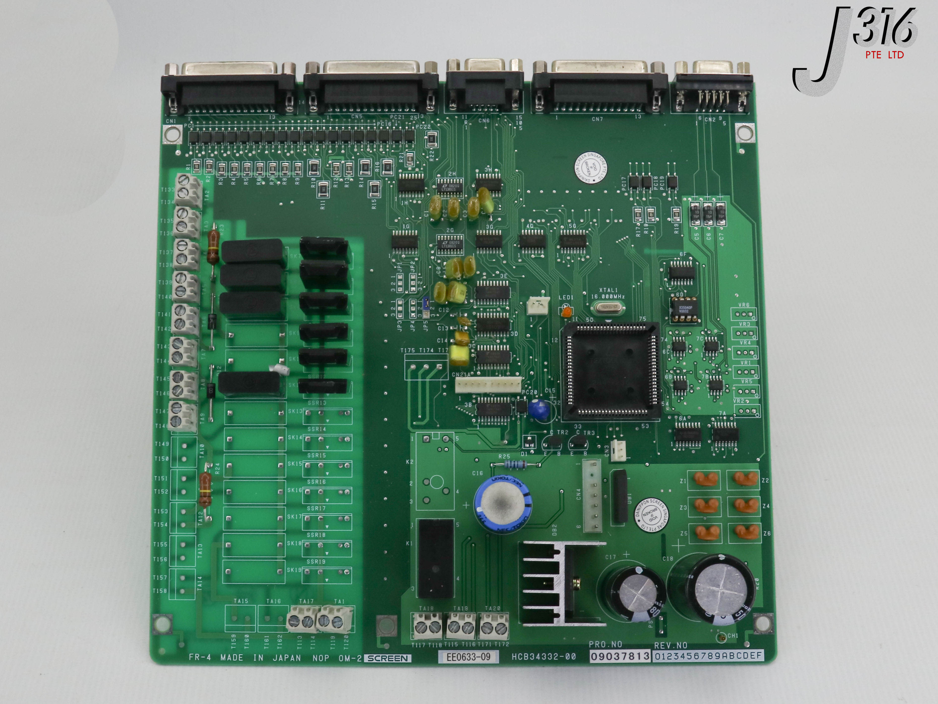 25025 DAINIPPON SCREEN PCB, FR-4 NOP OM-2 S, EE0633-09, 09037813, HCB ...