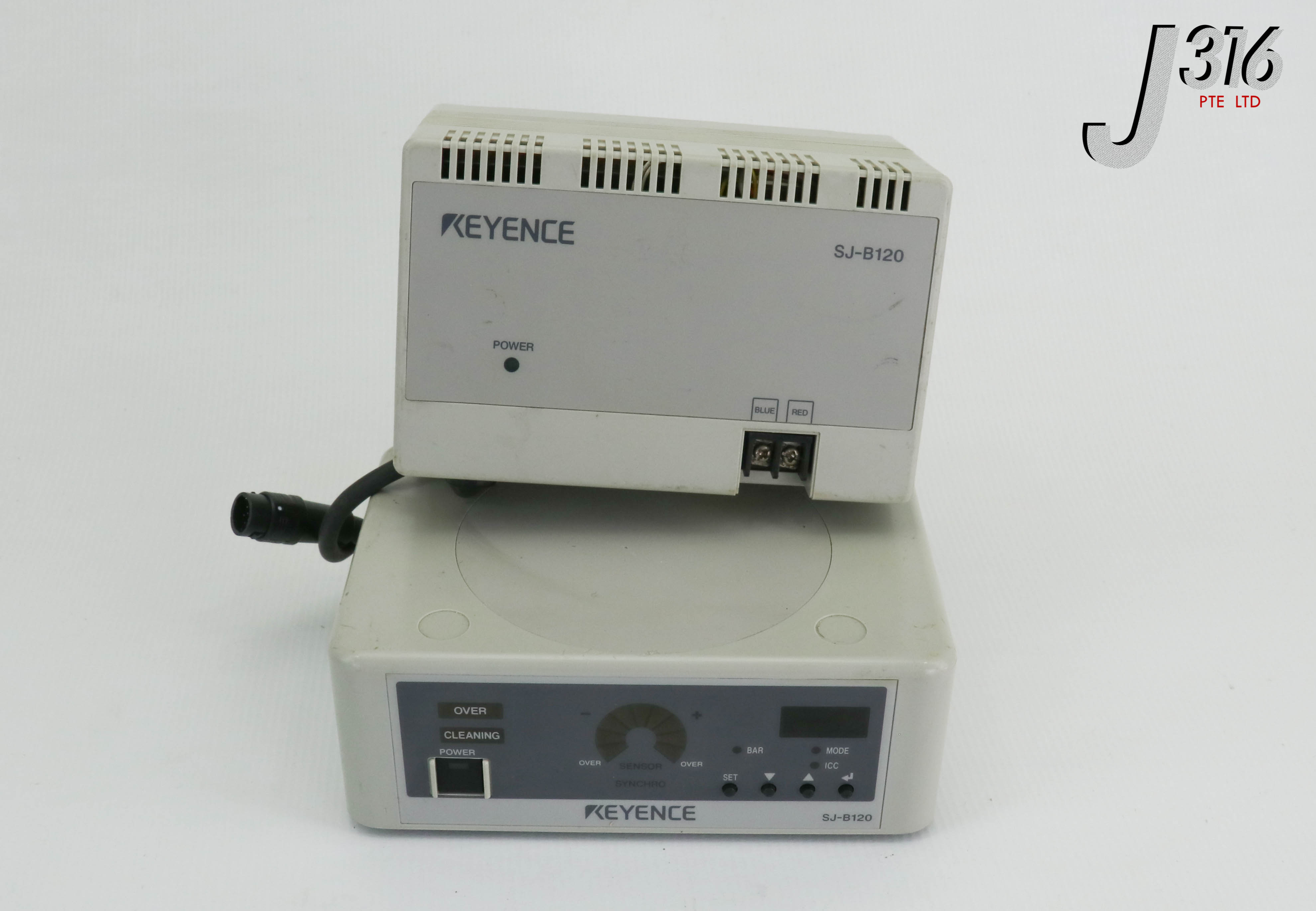 25148 KEYENCE STATIC ELIMINATOR CONTROLLER W/ POWER SUPPLY SJ-B120 ...