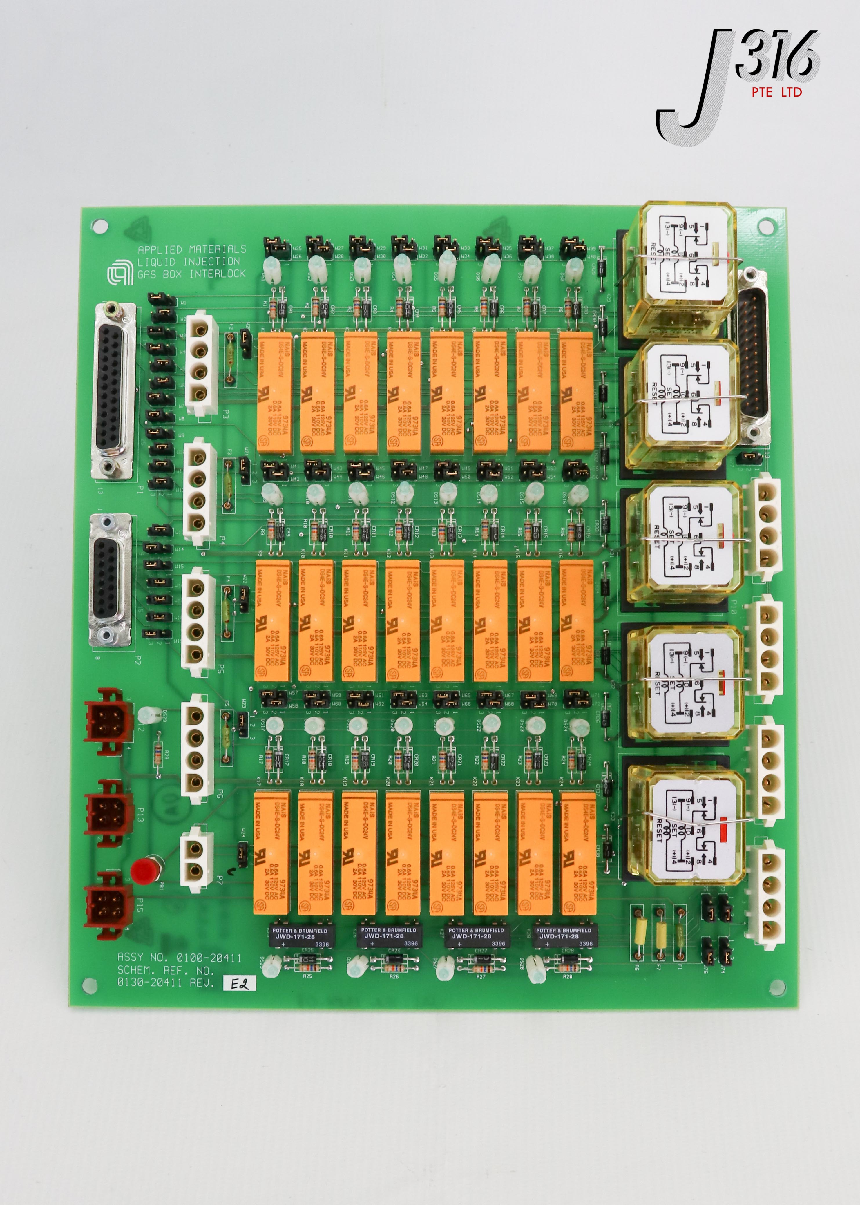 25588 APPLIED MATERIALS PCB LIQUID INJECTION GAS BOX INTERLOCK CVD 0100 ...