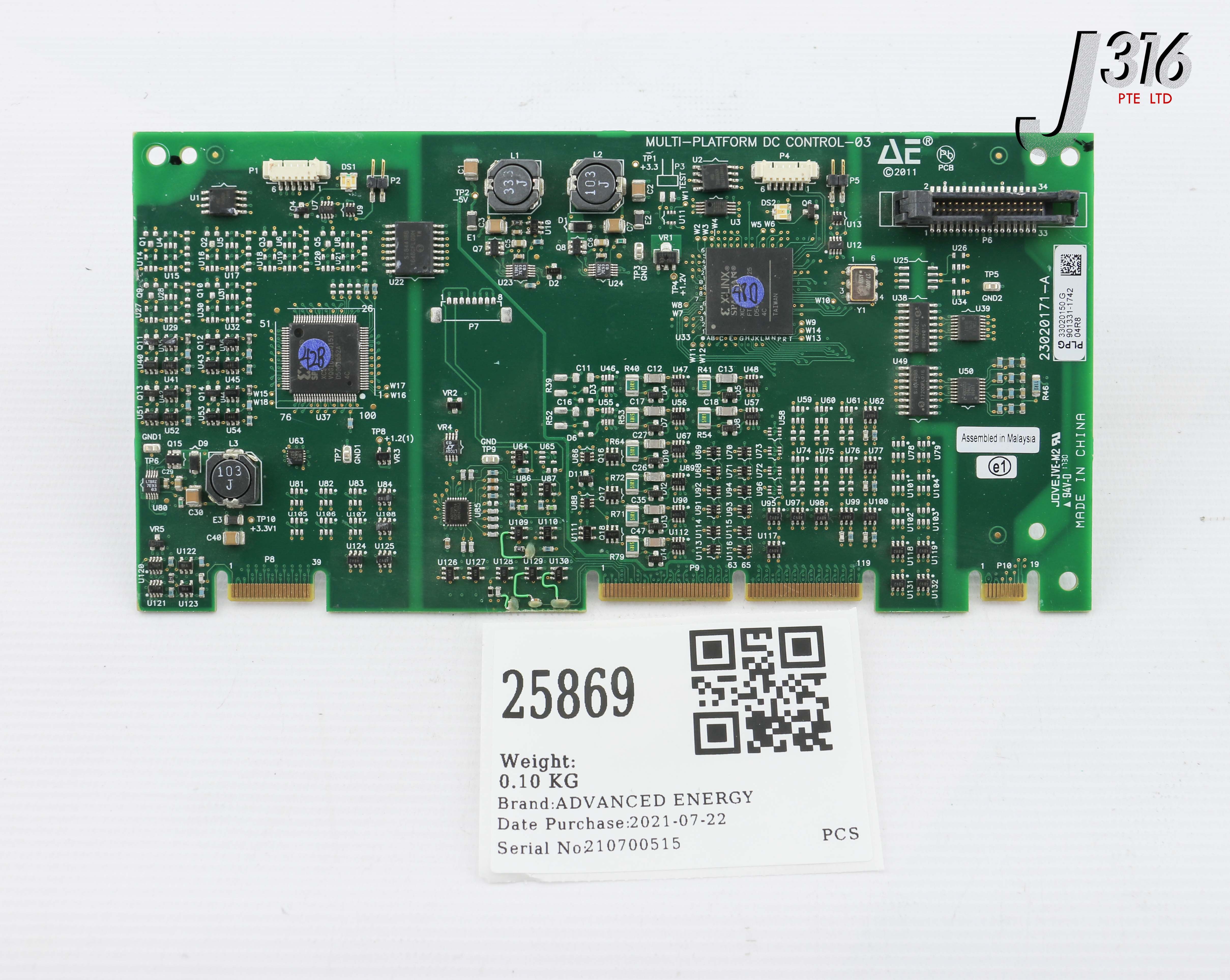 25869 ADVANCED ENERGY PCB MULTI-PLATFORM DC CONTROL-03 23020171-A ...