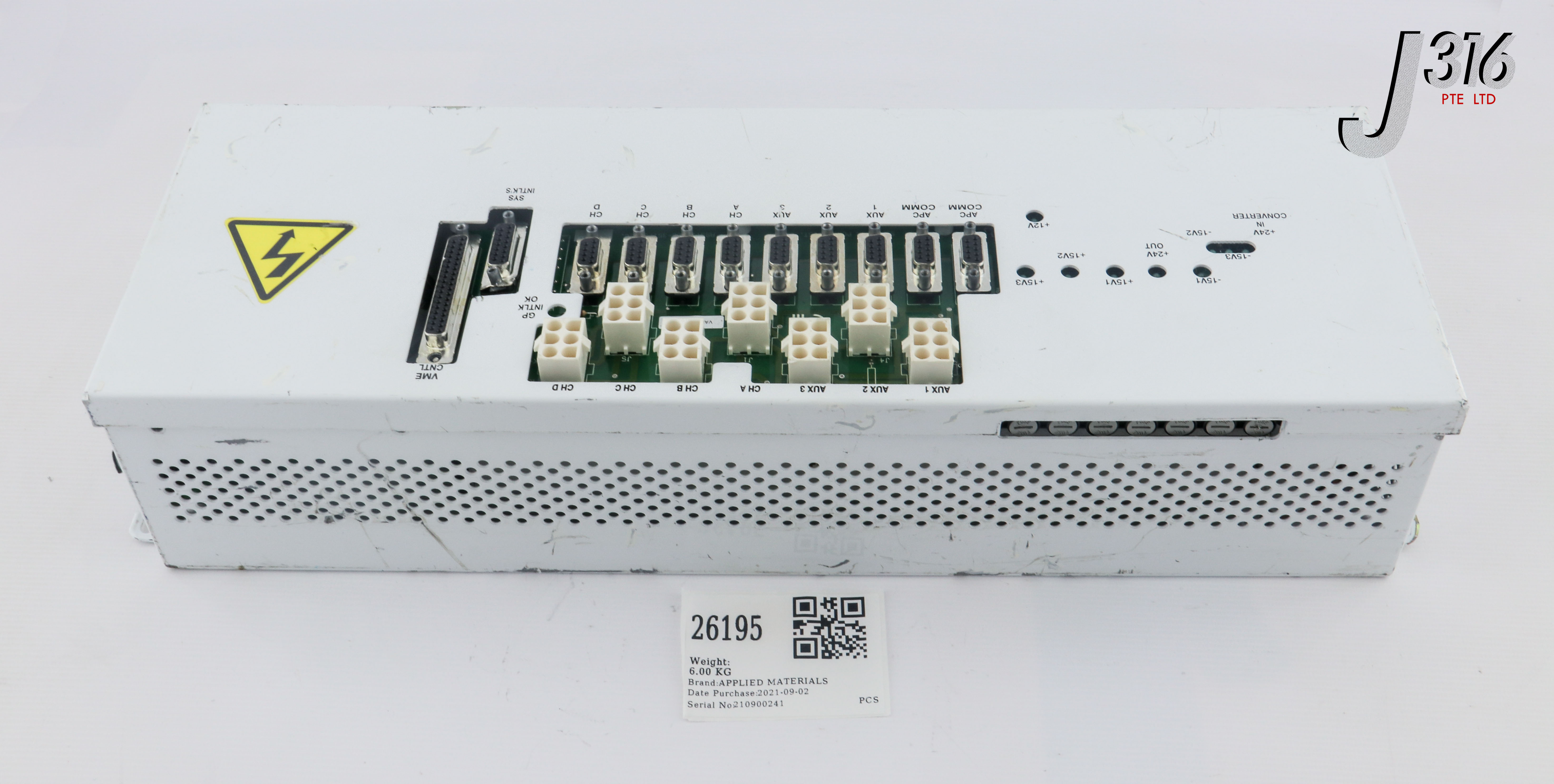 26195 APPLIED MATERIALS ASSY, POWER SUPPLY, APC GAS PANEL, 55FT, 0100 ...