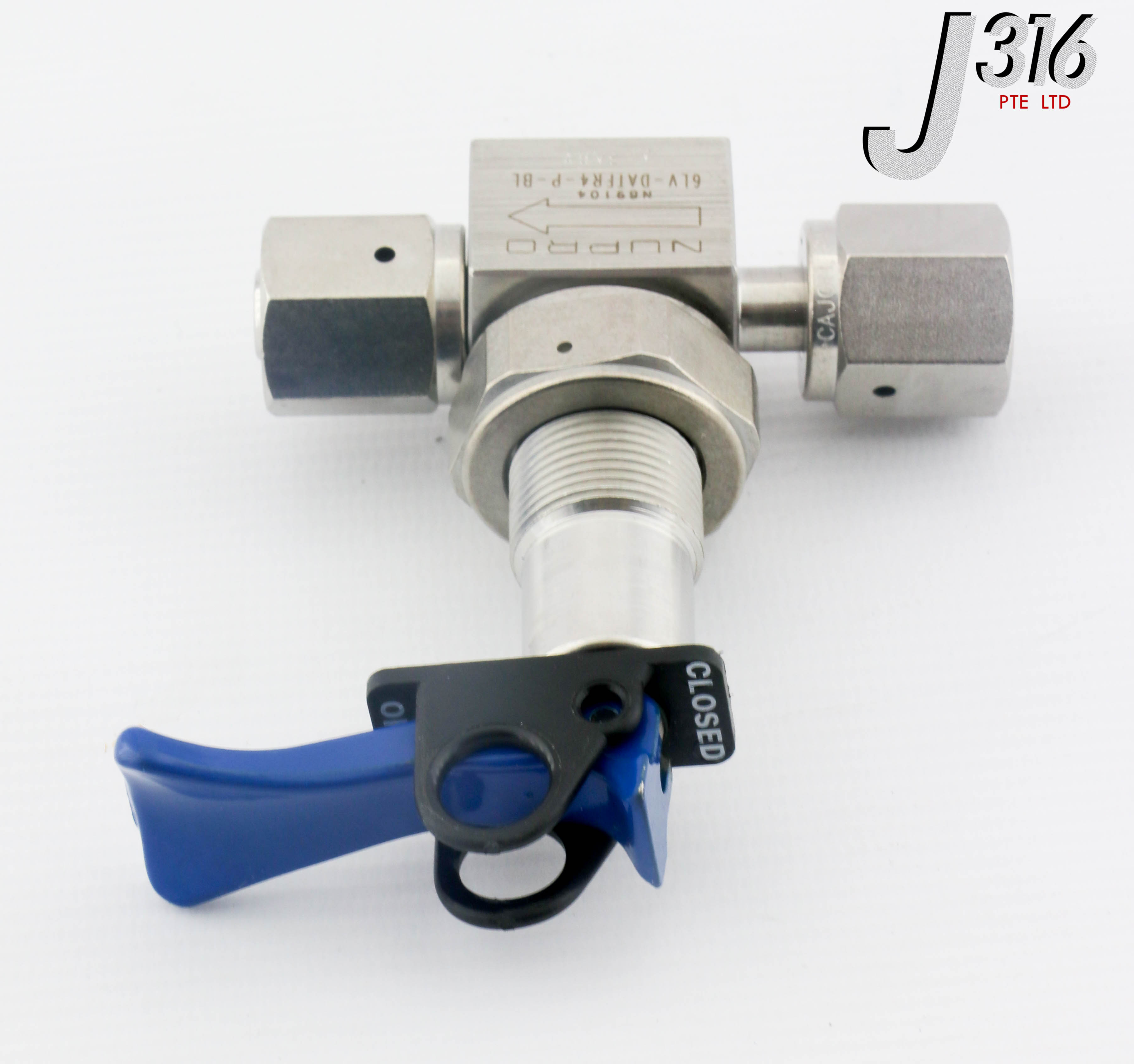 26322 NUPRO MANUAL DIAPHRAGM VALVE, ¼” FVCR, MANUAL TOGGLE 6LV-DATFR4-P ...