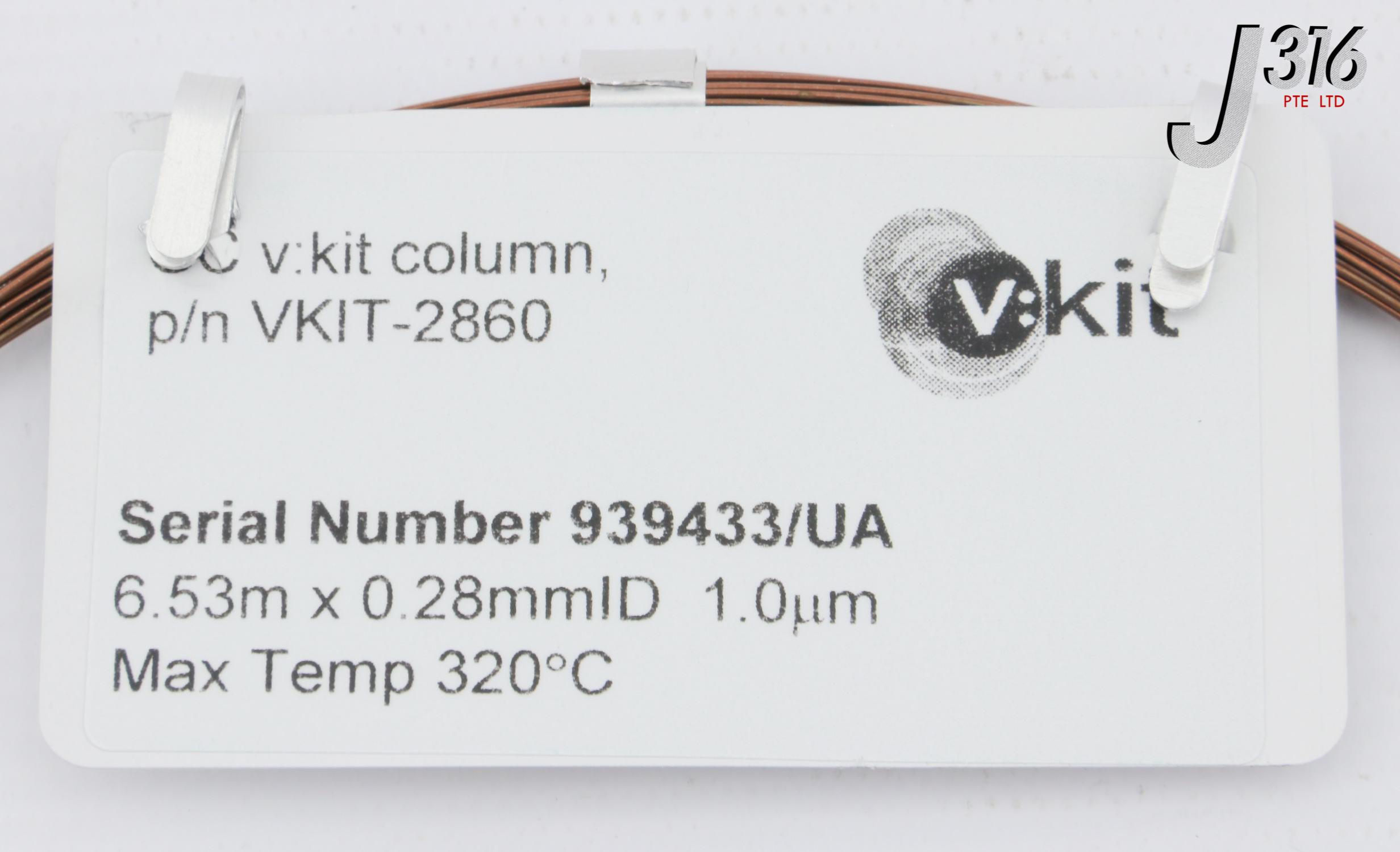 27554 V:KIT GC COLUMN, 6.53MX0.28MM ID 1.0µM (NEW) VKIT-2860 – J316Gallery