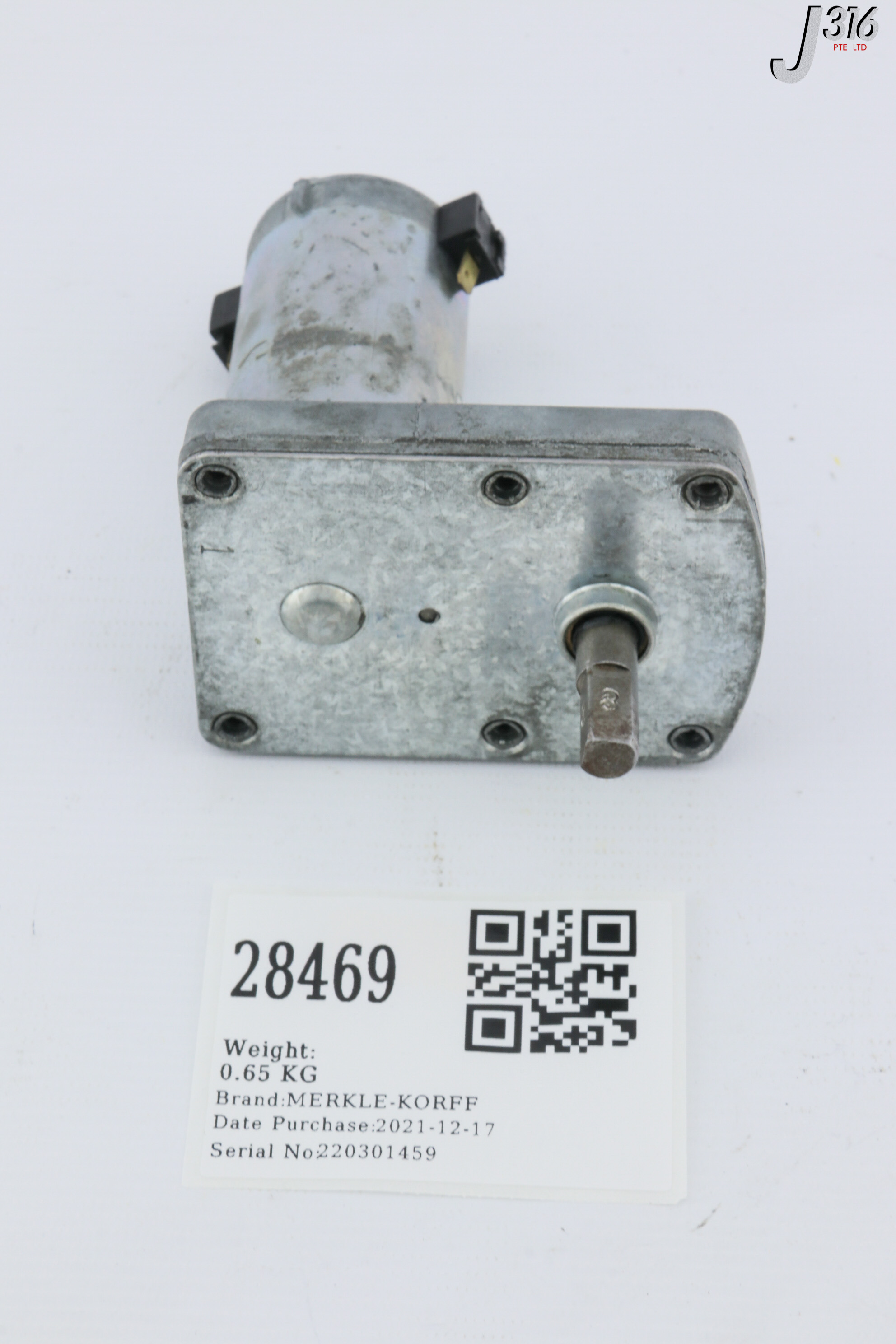 28469 MERKLE-KORFF GEAR MOTOR ASSY, 24 VDC 26-67-152-GM – J316Gallery