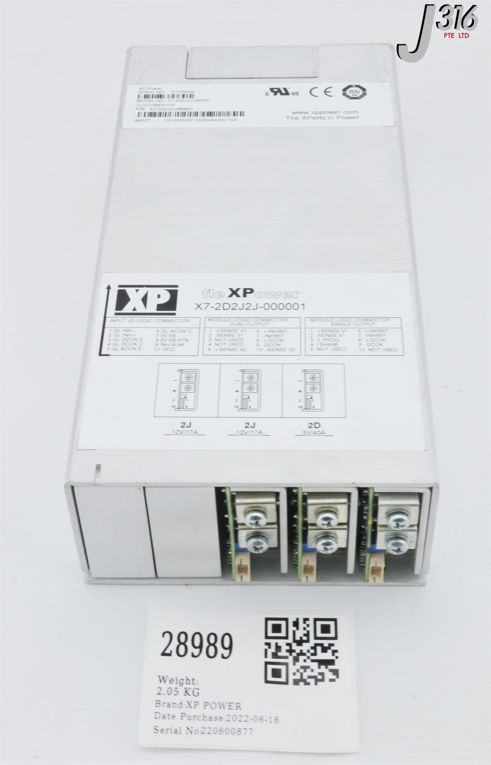 28989 XP POWER POWER SUPPLY, FLEXPOWER, 5V – 12V X7-2D2J2J-000001 ...