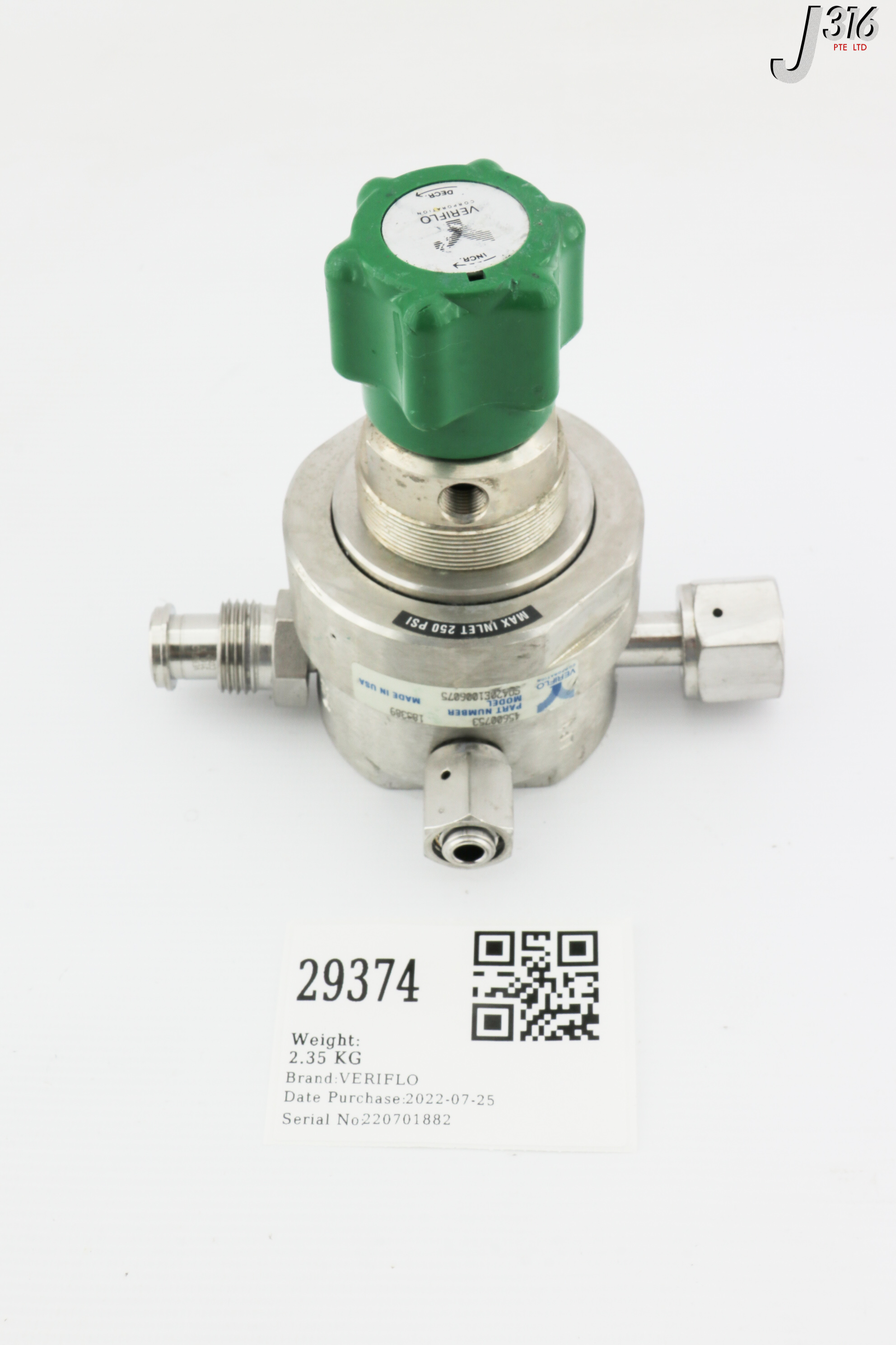 29374 VERIFLO 3-WAY REGULATOR, P/N: 45600753 SQ420E1006075 – J316Gallery