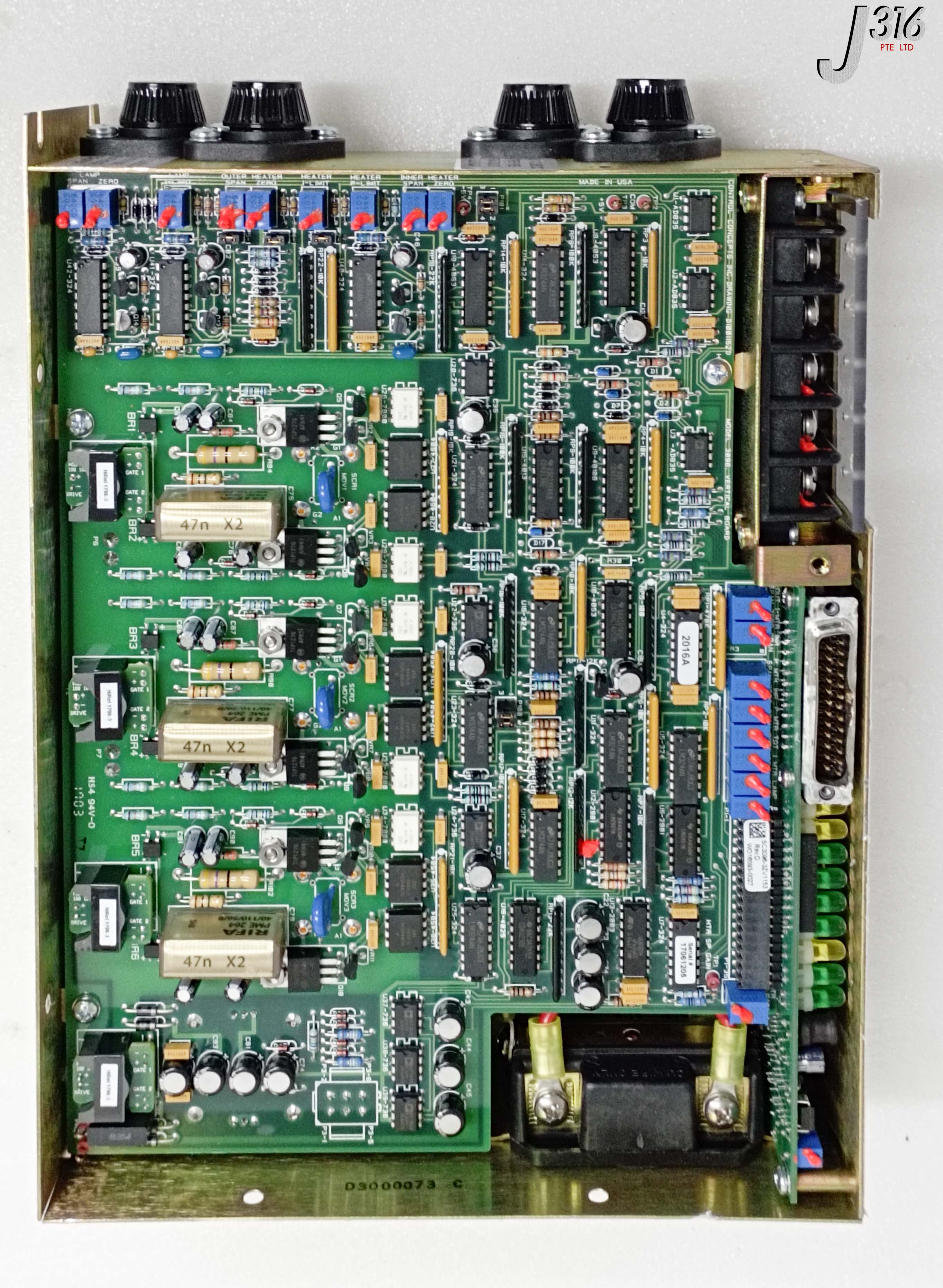29755 CONTROL CONCEPTS SCR POWER CONTROLLER, AMAT 0190-43248 3096-2016A ...