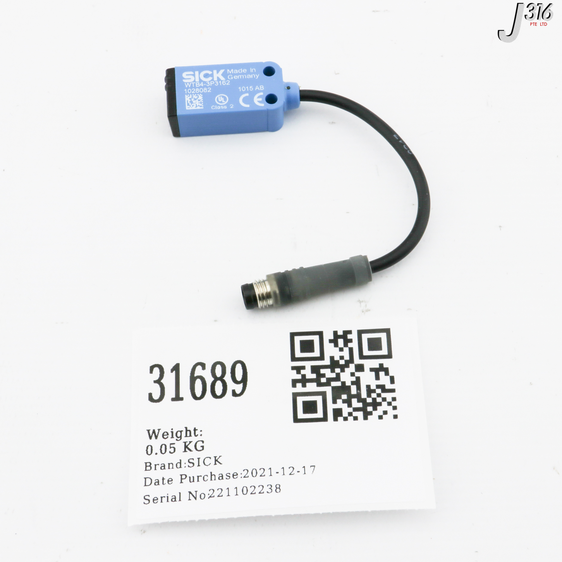 31689 SICK PHOTOELECTRIC SENSOR, 1028082 (NEW) WTB4-3P3162 – J316Gallery