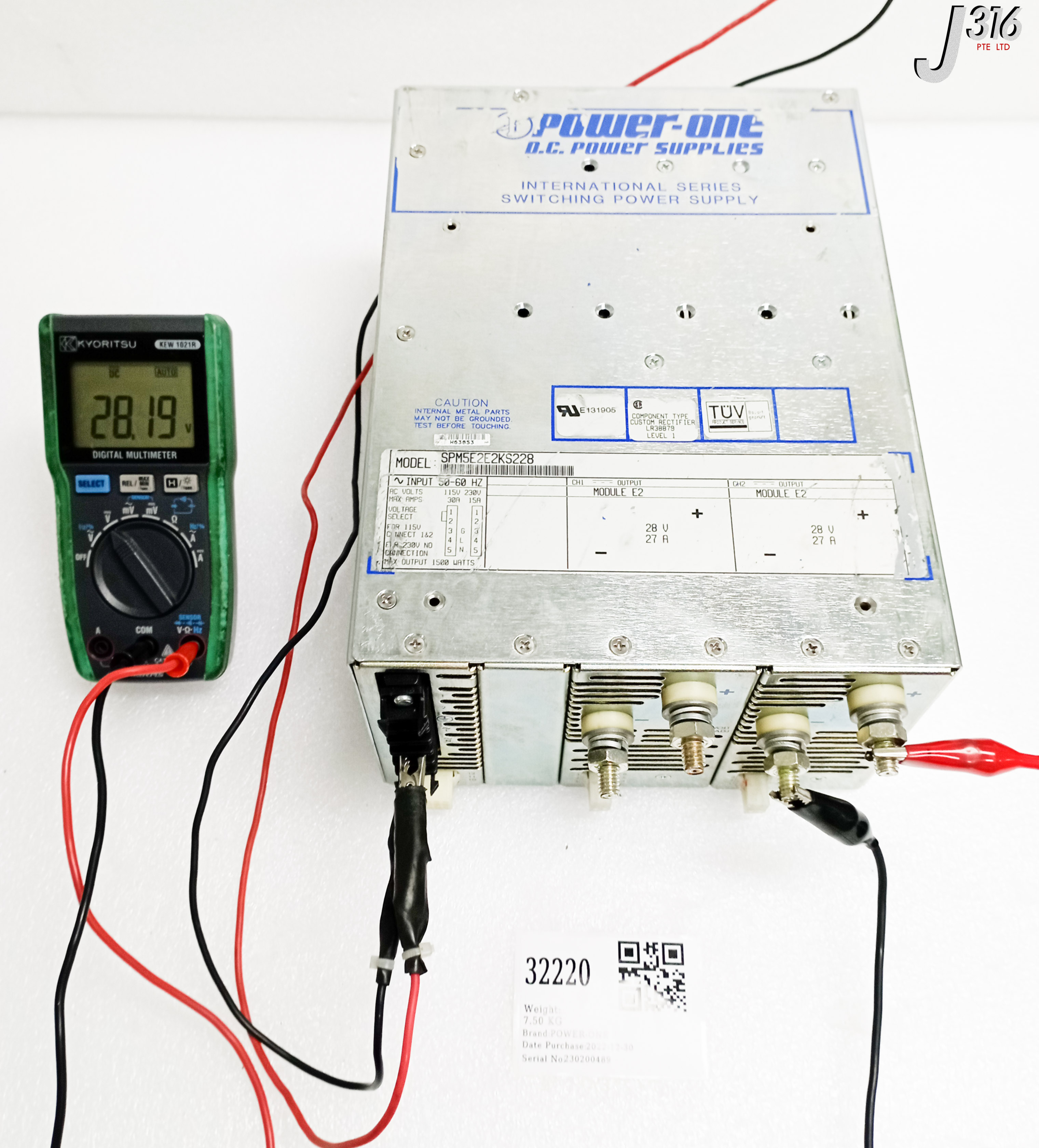 32220 POWER-ONE POWER SUPPLY, 230V, 28V, 27A SPM5E2E2KS228 – J316Gallery