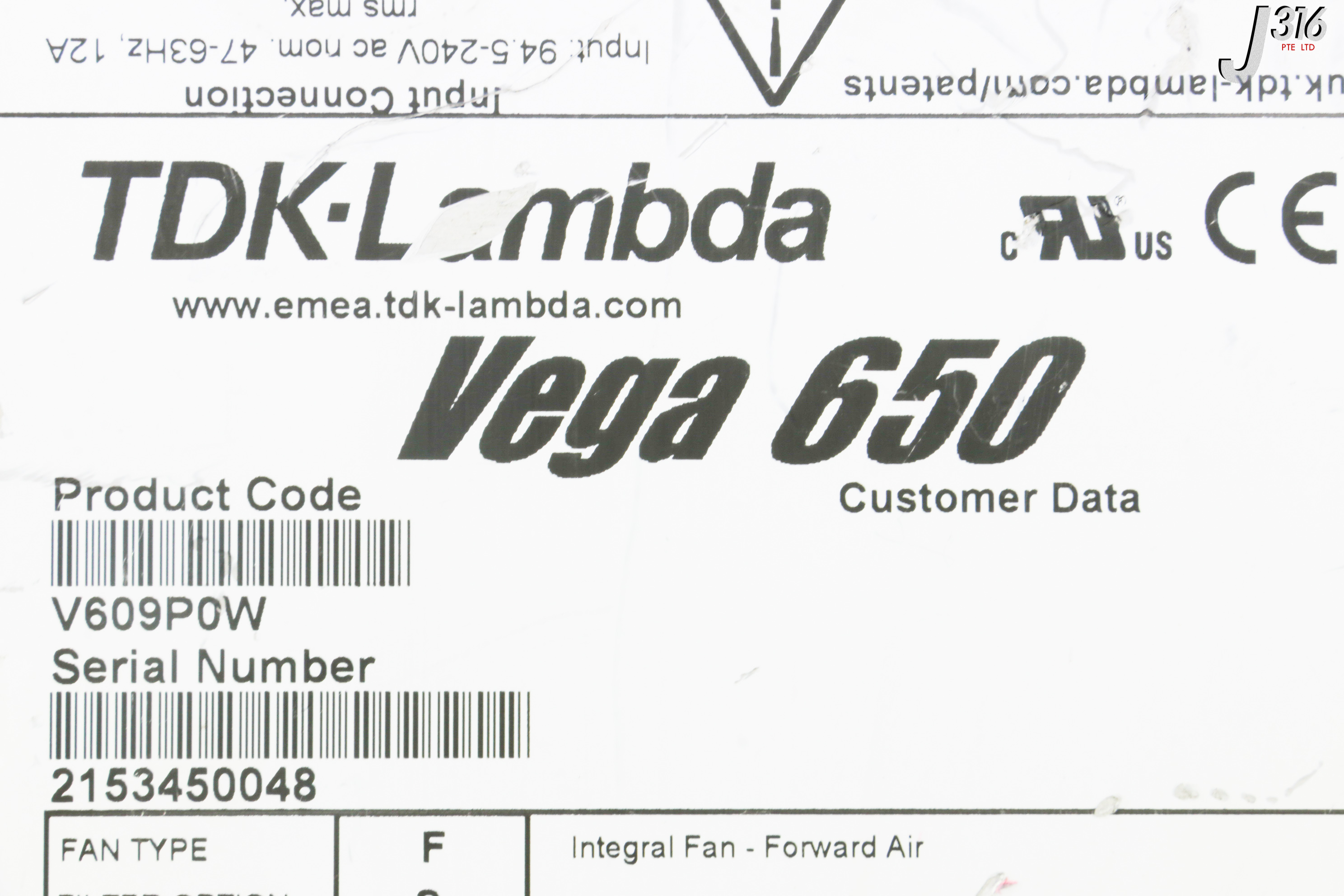 32502 TDK-LAMBDA VEGA 650 POWER SUPPLY, 3.3-24VDC V609P0W – J316Gallery