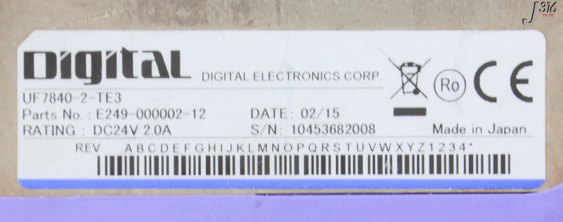 32753 DIGITAL ELECTRONICS DIGITAL TOUCH SCREEN PANEL, E249-000002-12 ...