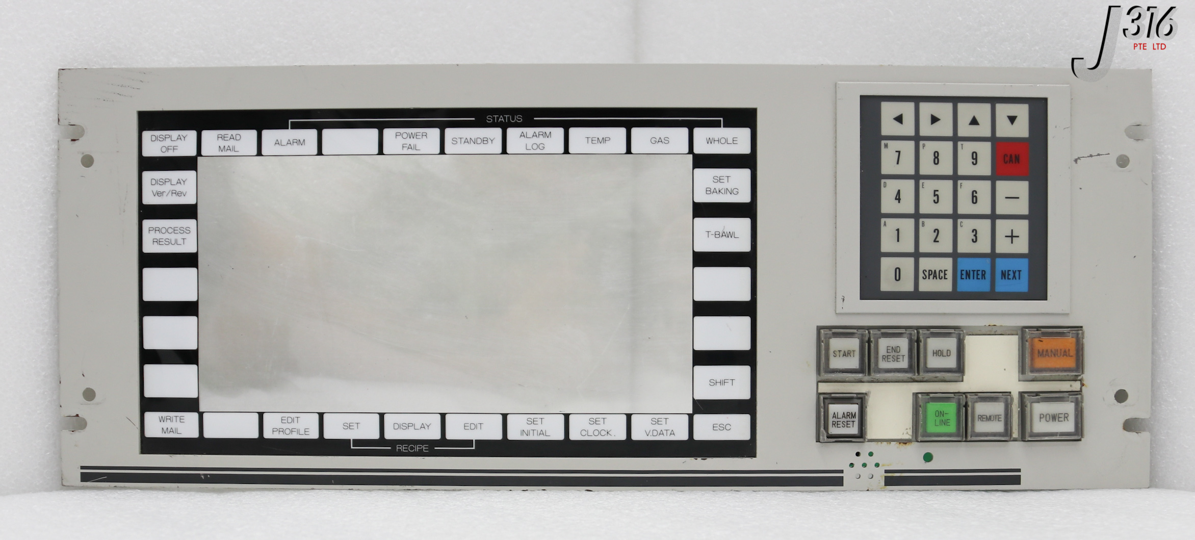 33892 TOKYO ELECTRON OPERATOR INTERFACE FRONT PANEL W/ MC-31037, MC ...