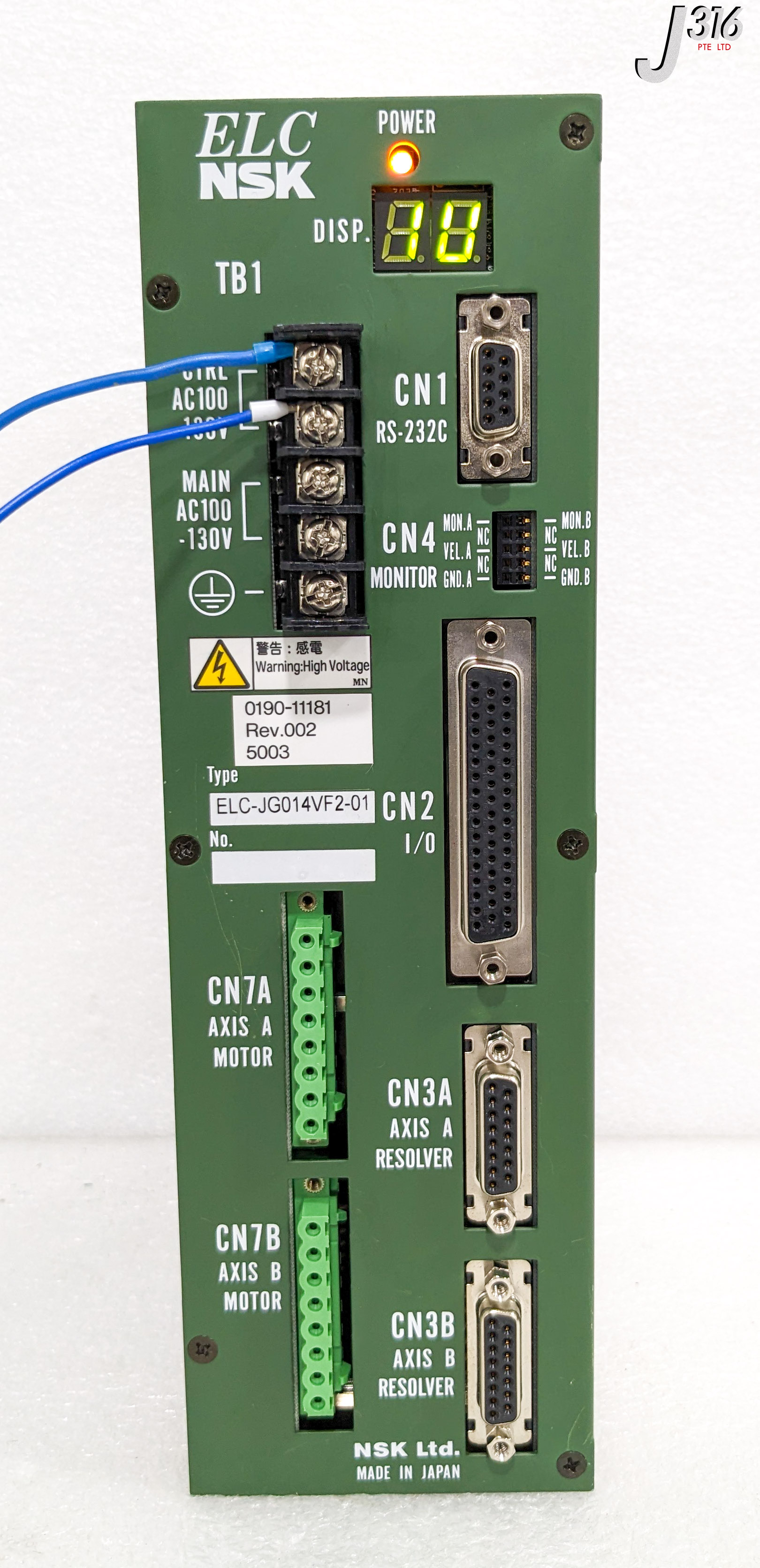 34099 NSK TWO-AXIS SERVO DRIVER, ELC-JG014VF2-01, AMAT 0190-11181 M-ELC ...