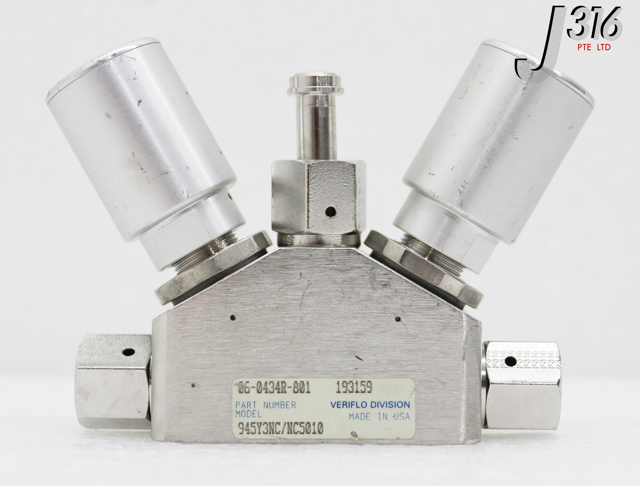 34765 VERIFLO 3-WAY VALVE MANIFOLD, P/N: 06-0434R-801 945Y3NC/NC5010 ...