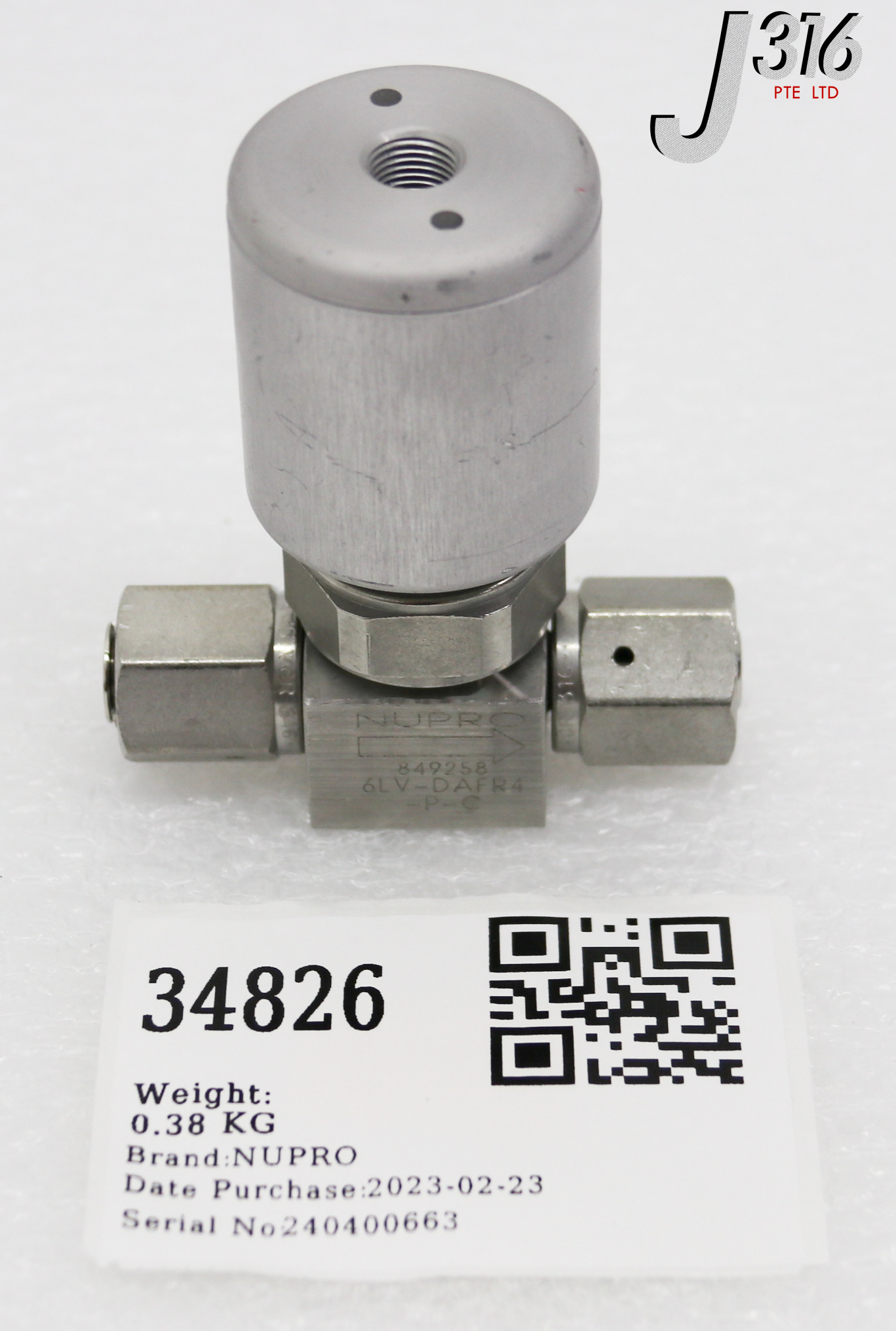 34826 NUPRO HIGH FLOW DIAPHRAGM VALVE 6LV-DAFR4-P-C – J316Gallery
