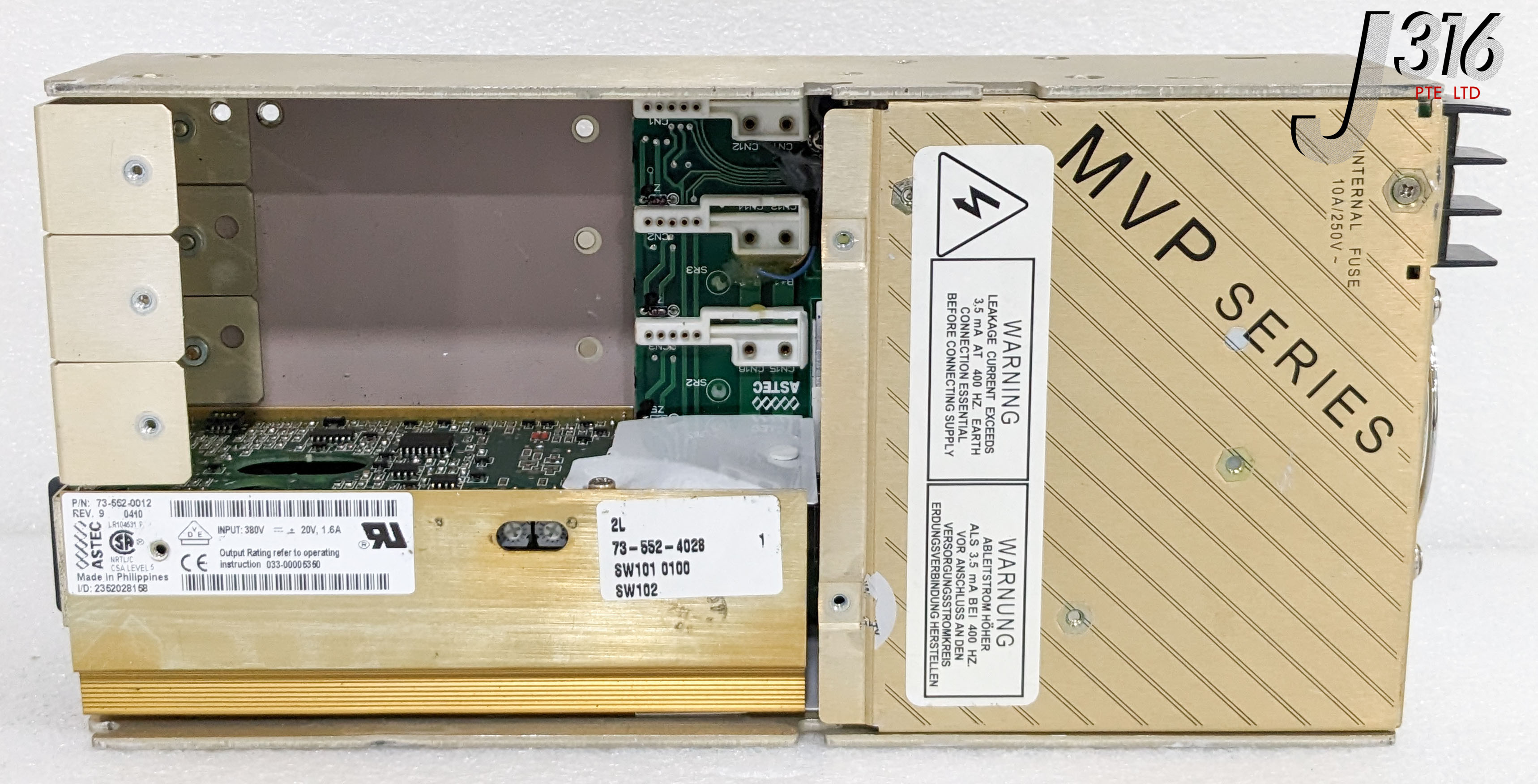 35018 ASTEC POWER SUPPLY, 12V 30A 400W, P/N: 73-540-5033 (PARTS) MP4-2L ...