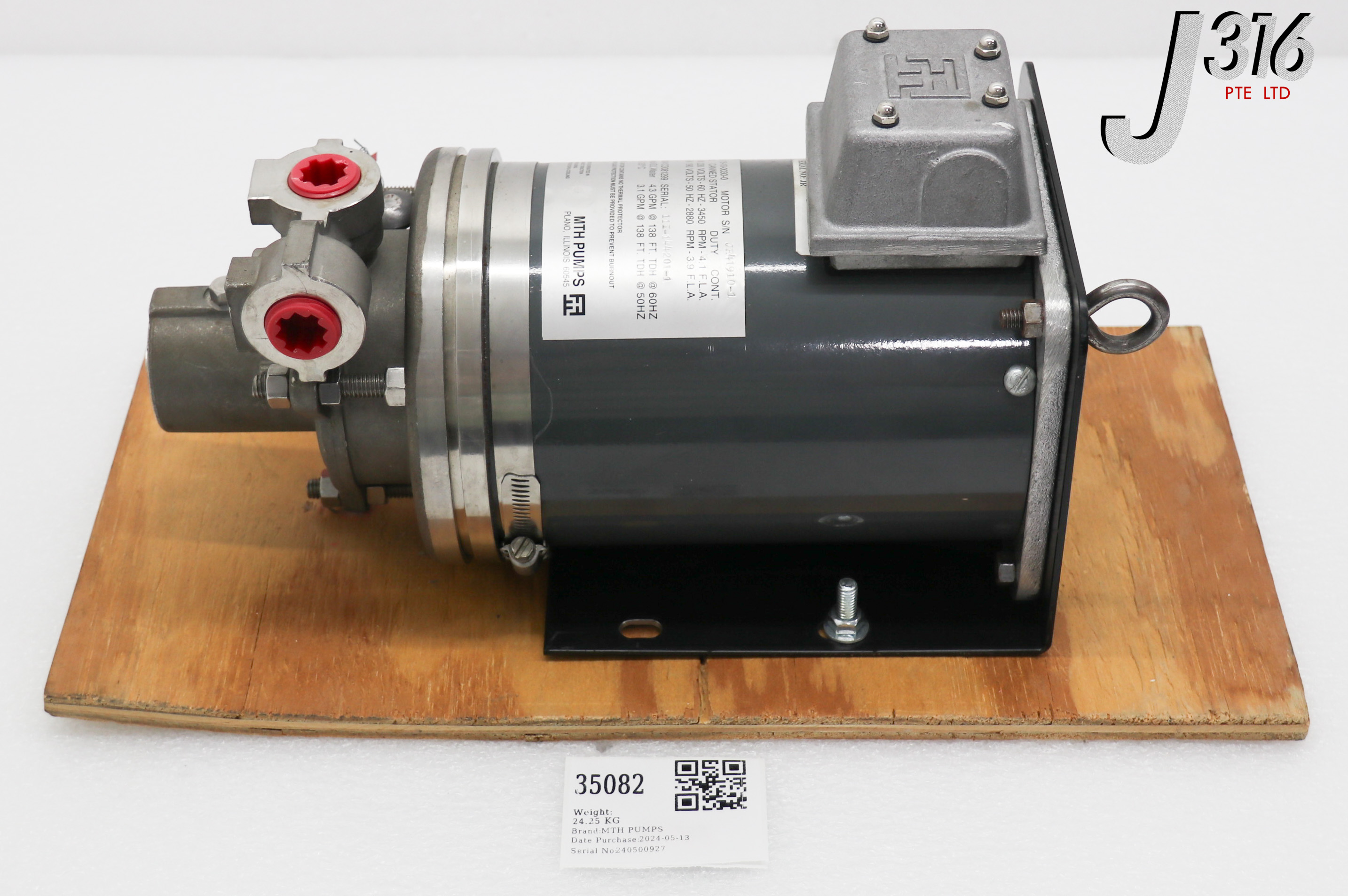 35082 MTH PUMPS CANNED MOTOR PUMP, AMAT 0190-24737 (NEW) 118-10-0030-0 ...