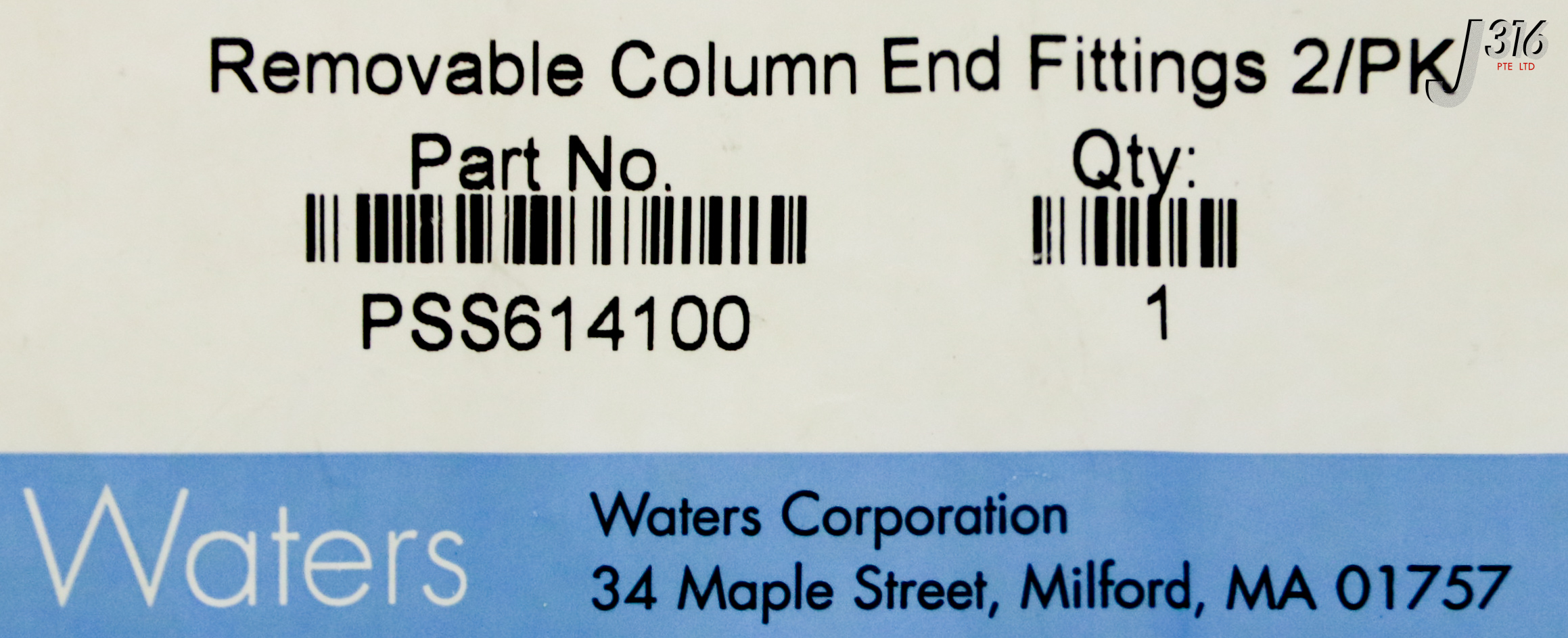 36098 WATERS REMOVABLE COLUMN END FITTING (LOT OF 2) (NEW) PSS614100 ...