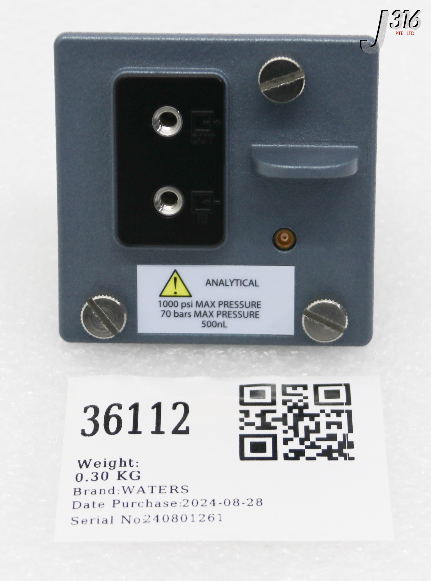 36112 WATERS FLOW CELL, ACQUITY UPLC TUV, 418000235 205015018 – J316Gallery