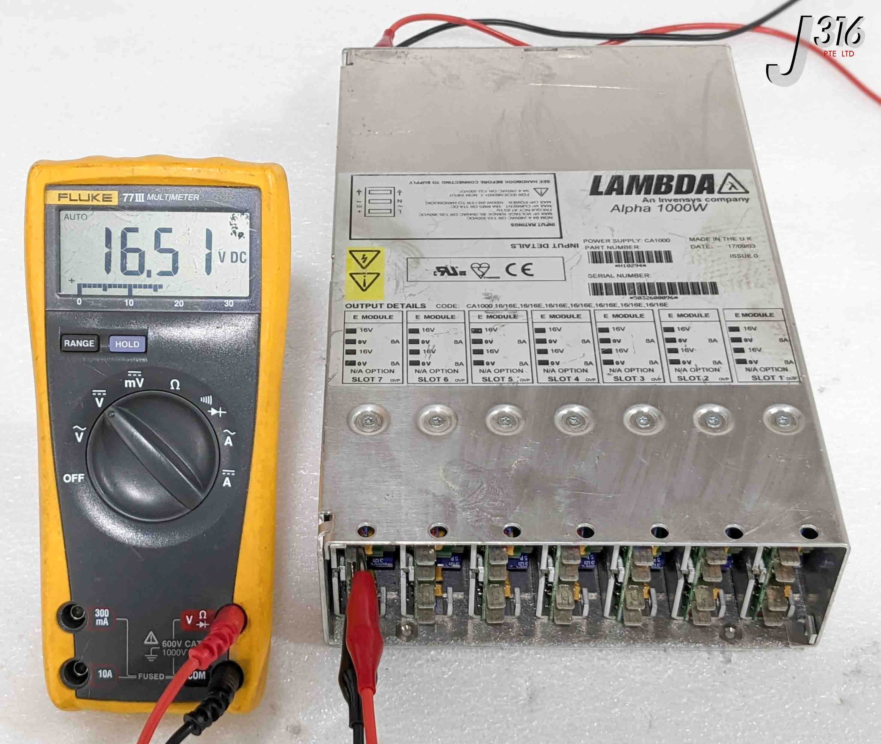 36483 LAMBDA POWER SUPPLY, ALPHA 1000W, CA1000, 16V 8A H10294 – J316Gallery