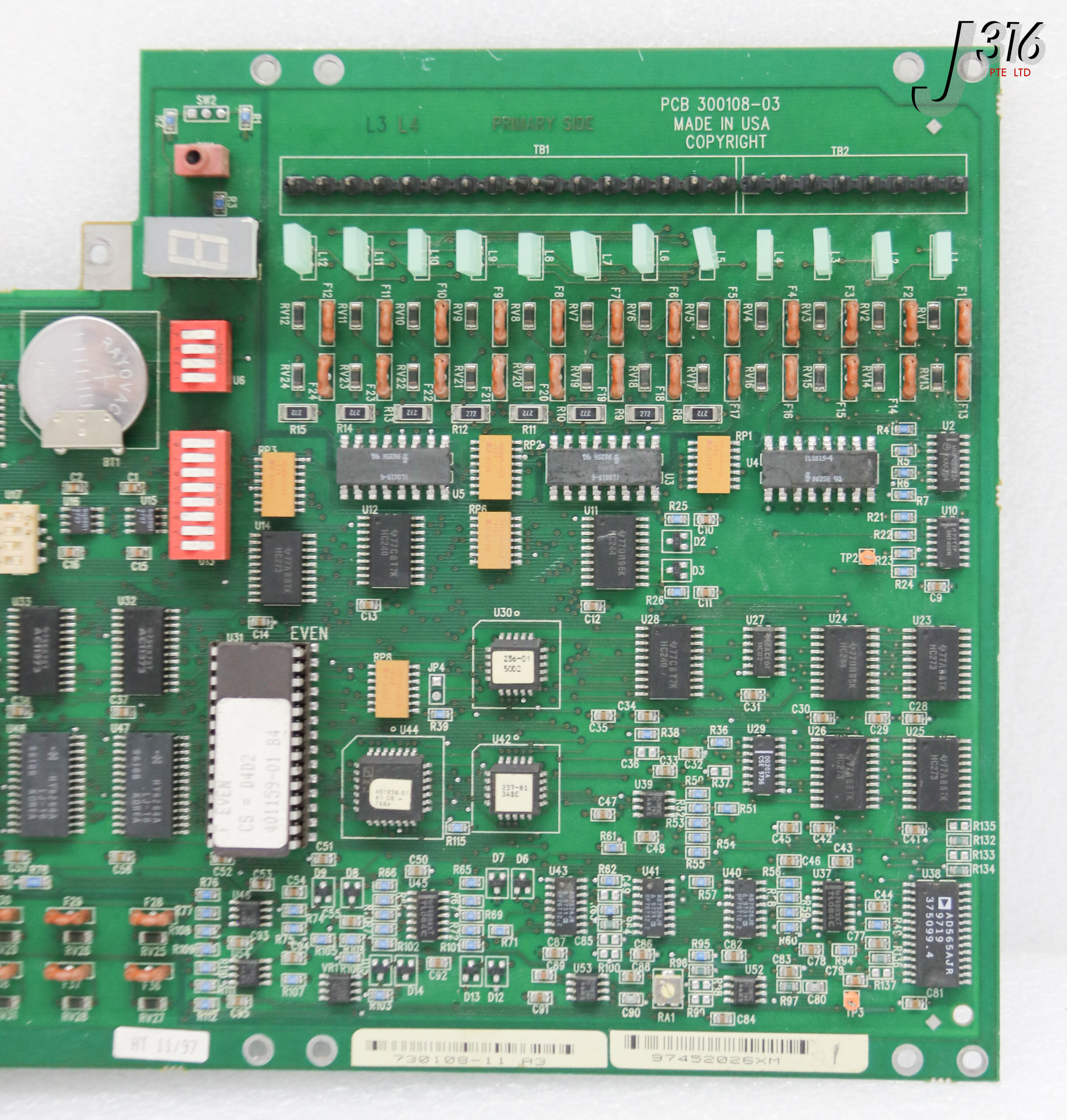 36695 EMERSON PCB, FX8300 MAIN CONTROL BOARD 300108-03 – J316Gallery