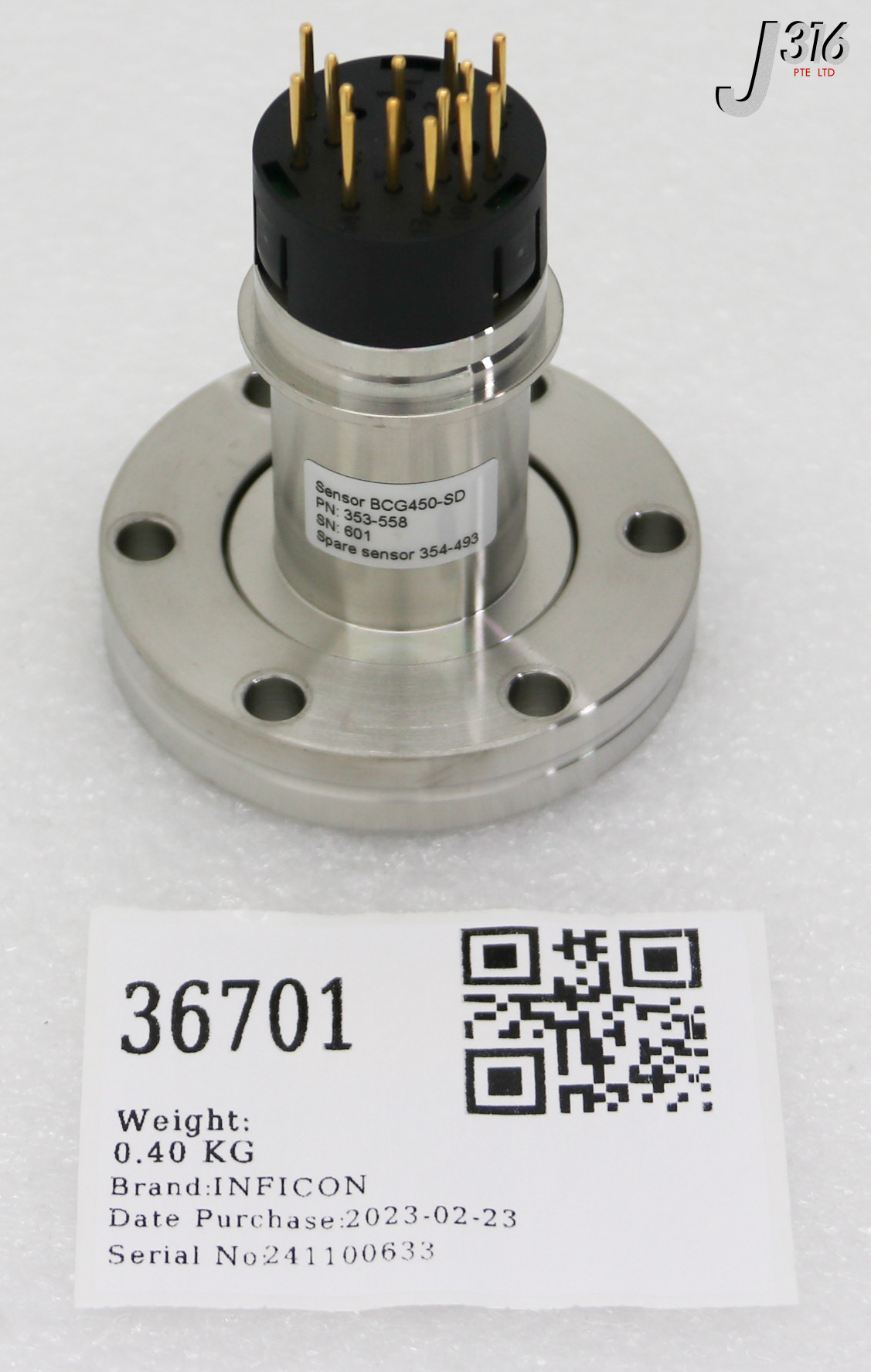 36701 INFICON GAUGE SENSOR, BCG450-SD, 354-493 353-558 – J316Gallery
