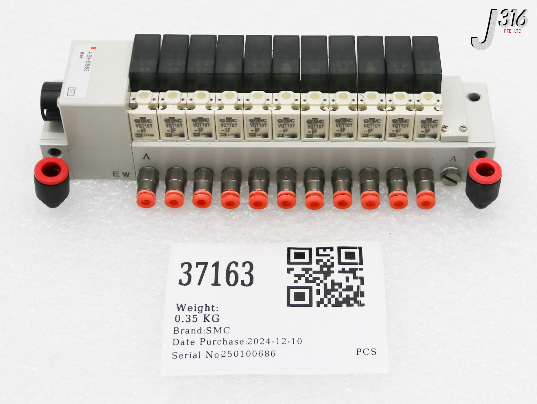 37163 SMC 12-SLOT PNEUMATIC MANIFOLD A-284-0300006 – J316Gallery