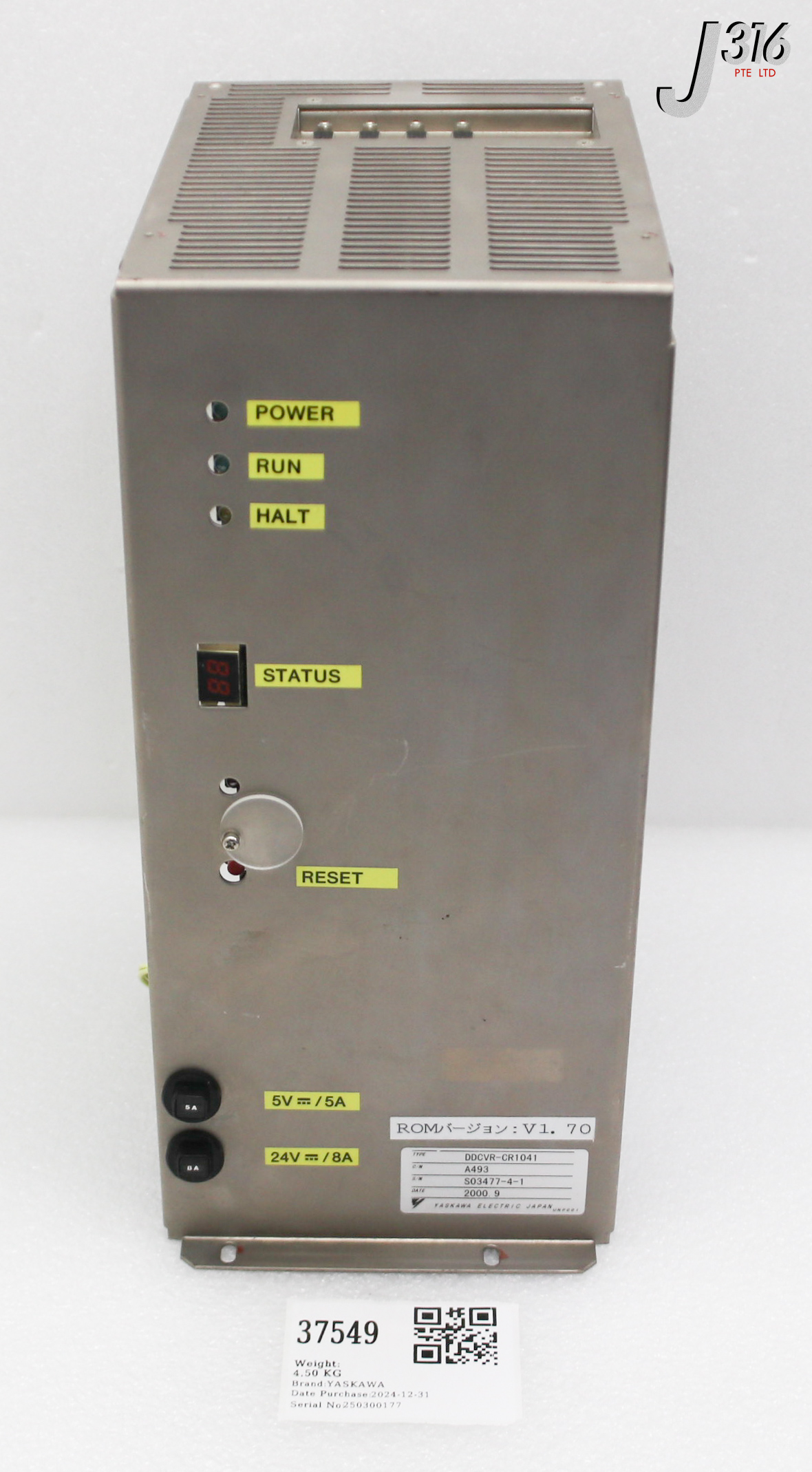 37549 YASKAWA ROBOT CONTROLLER DDCVR-CR1041 – J316Gallery