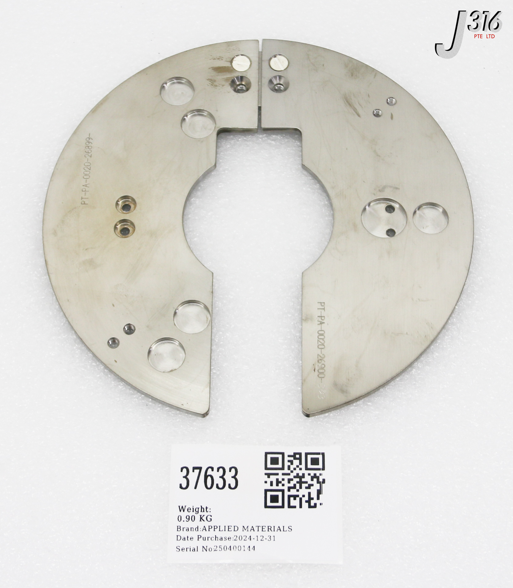 37633 APPLIED MATERIALS HEAT SHIELD HTHU HEATER RIGHT & LEFT 0020-26899 ...