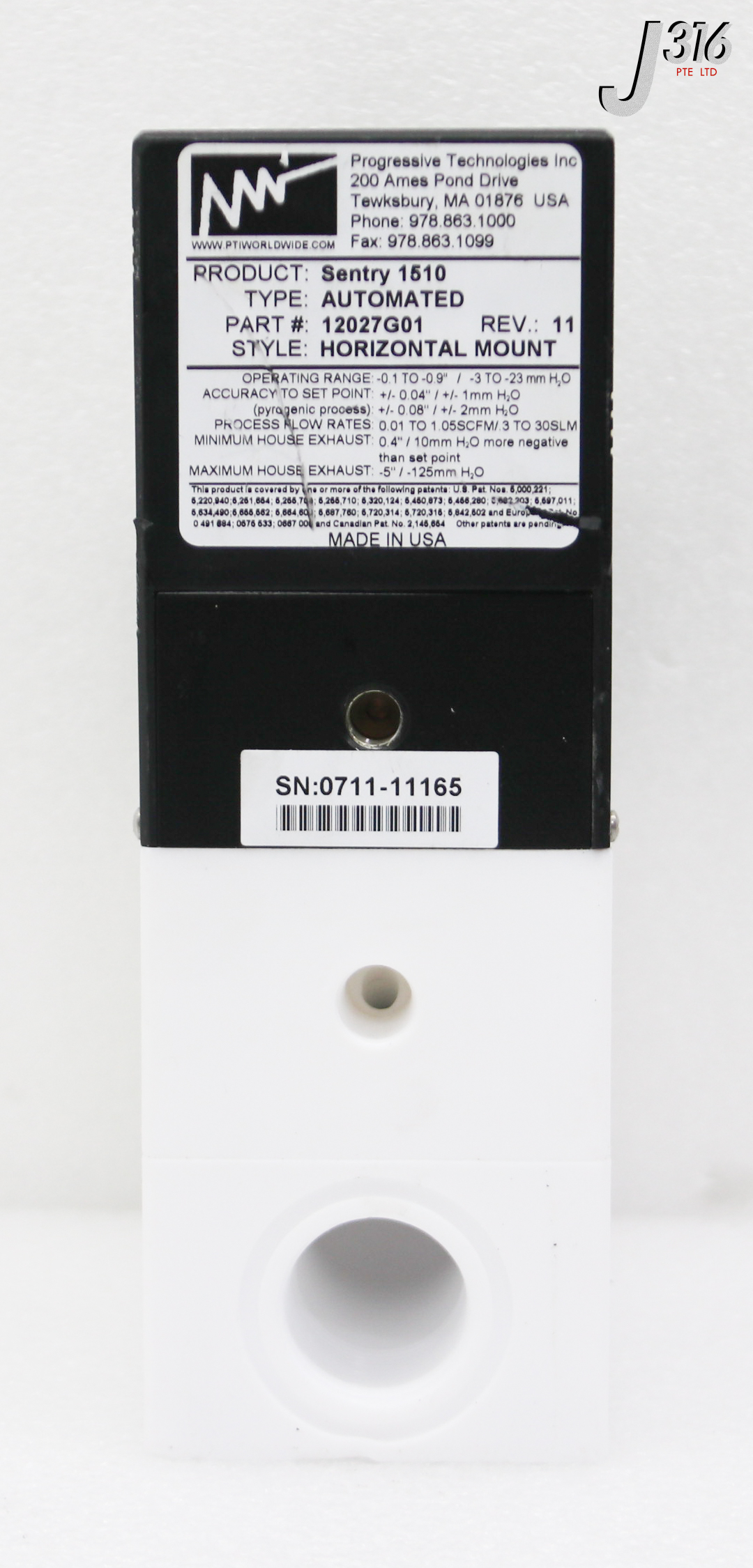 37643 PROGRESSIVE TECHNOLOGIES PRESSURE CONTROL MODULE, P/N: 12027G01 ...