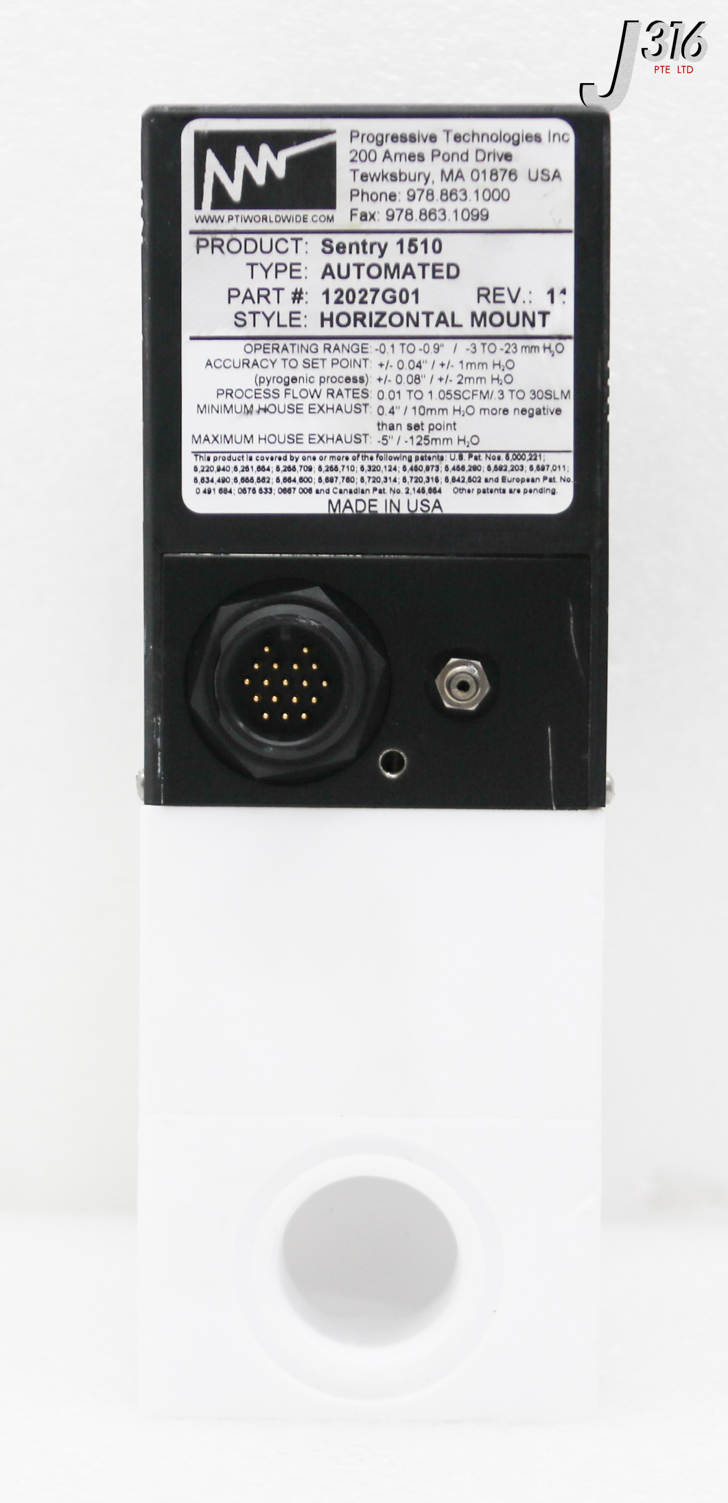 37643 PROGRESSIVE TECHNOLOGIES PRESSURE CONTROL MODULE, P/N: 12027G01 ...