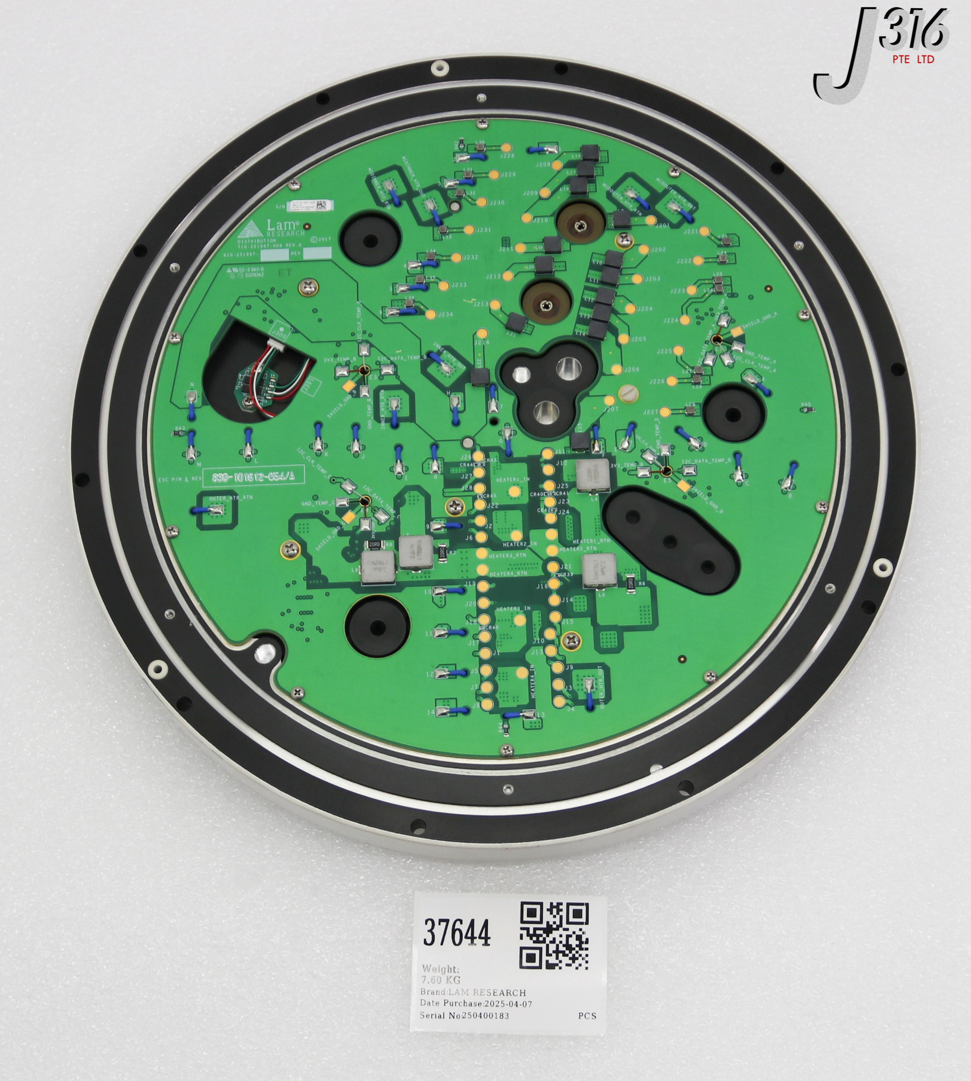 37644 LAM RESEARCH ESC ASSY W/ DISTRIBUTION BD, 839-101612-054 (PARTS ...