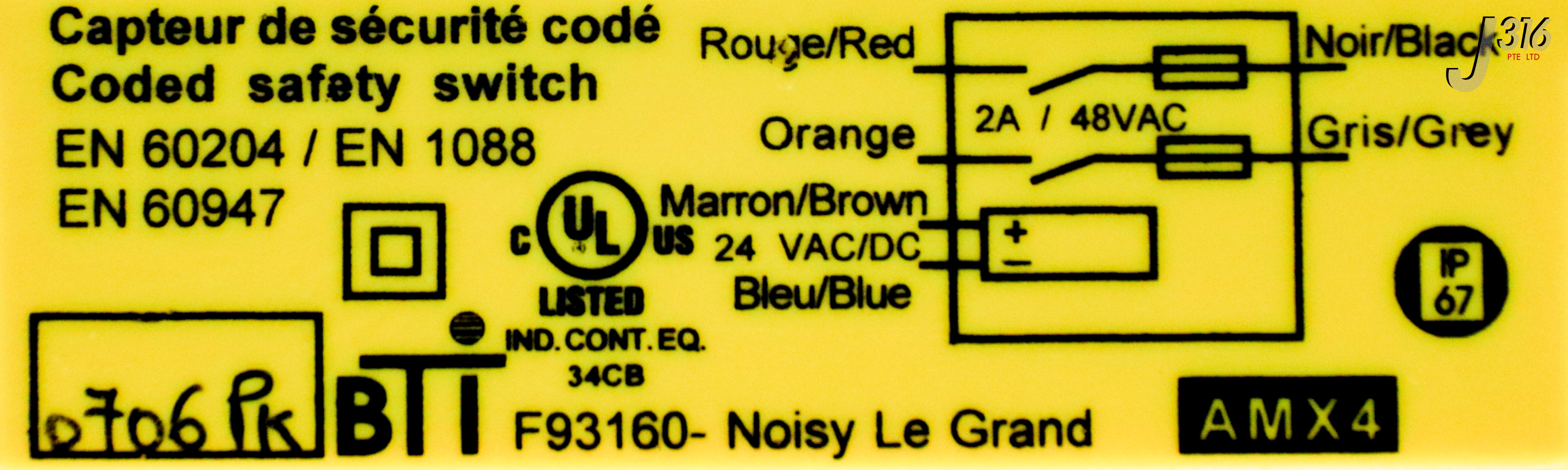 37719 BTI SAFETY SWITCH RECEIVER W/ TRANSMITTER AMX AMX4 – J316Gallery