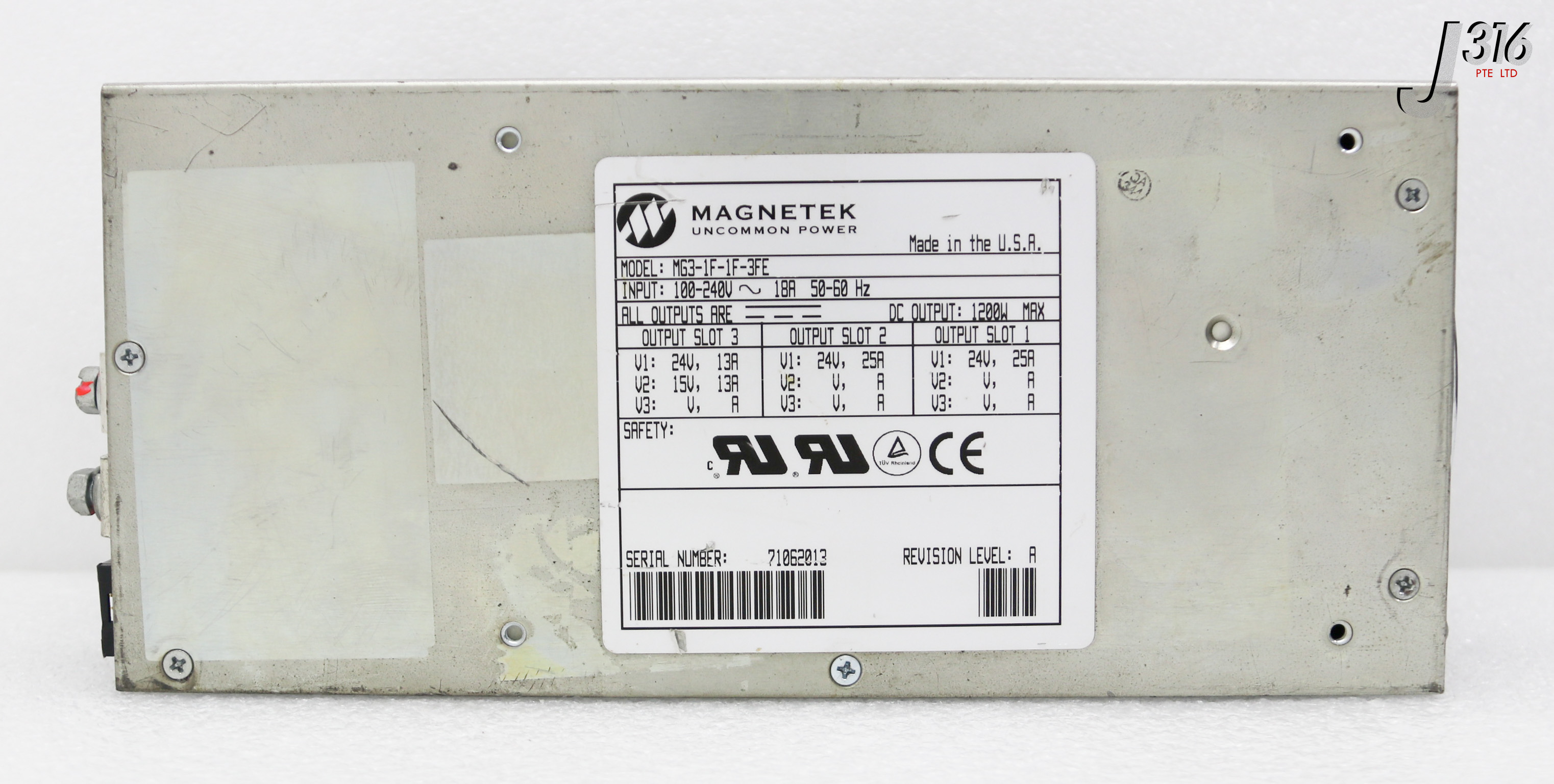 38021 MAGNETEK UNCOMMON POWER SUPPLY, 1200W (PARTS) MG3-1F-1F-3FE ...