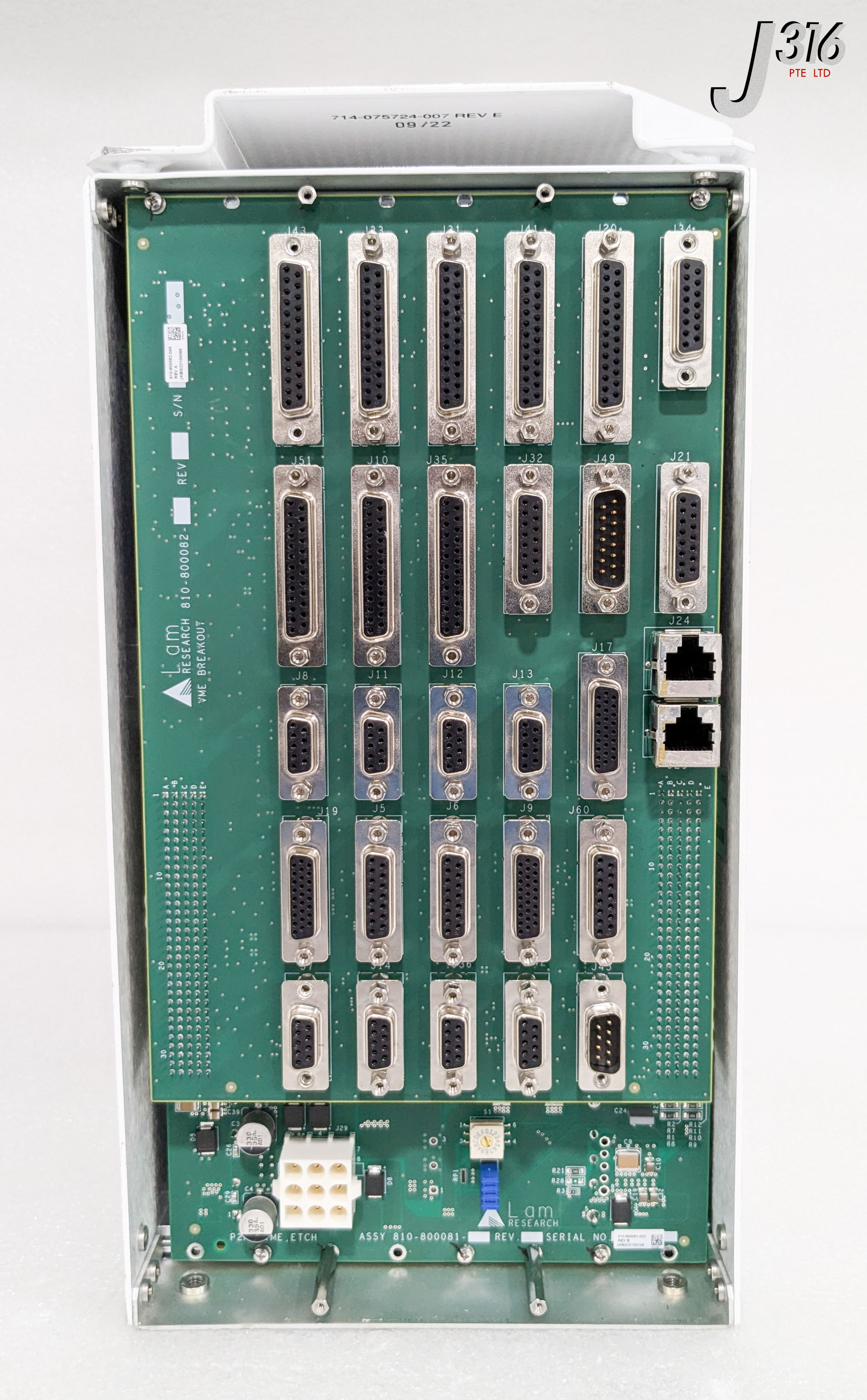 38043 LAM RESEARCH VME BOX, 2300 KIYO PROCESS MODULE 853-044013-705 ...