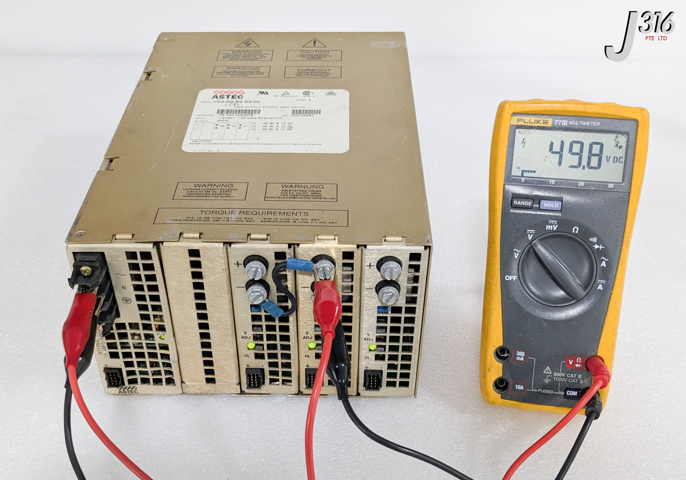 38117 ASTEC POWER SUPPLY 2000 WATTS, P/N: 73-190-0453CE VS3-B9-B9-B9-00 ...
