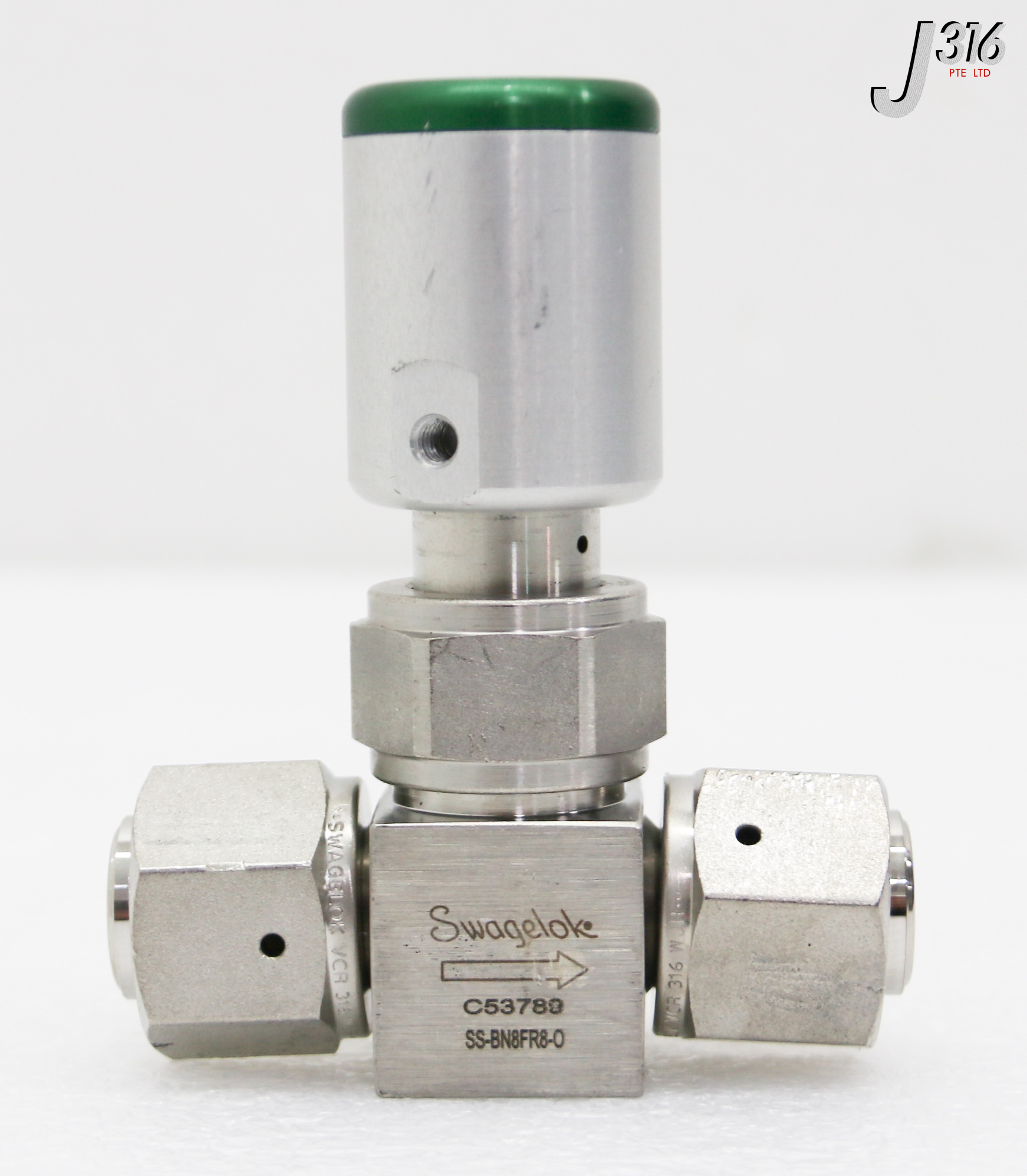 38193 SWAGELOK HIGH PURITY BELLOWS SEALED VALVE, ½” FVCR SS-BN8FR8-O ...
